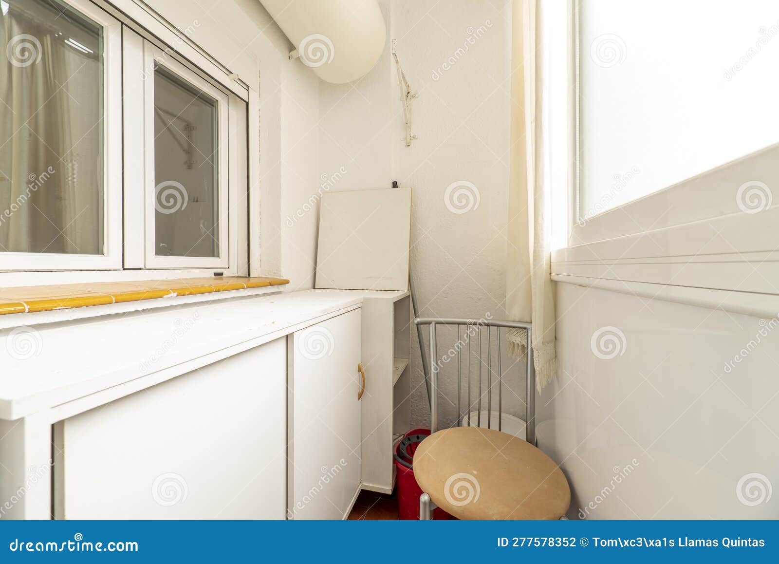 Corner Used As a Storage Room in a Closed Terrace Stock Photo - Image ...