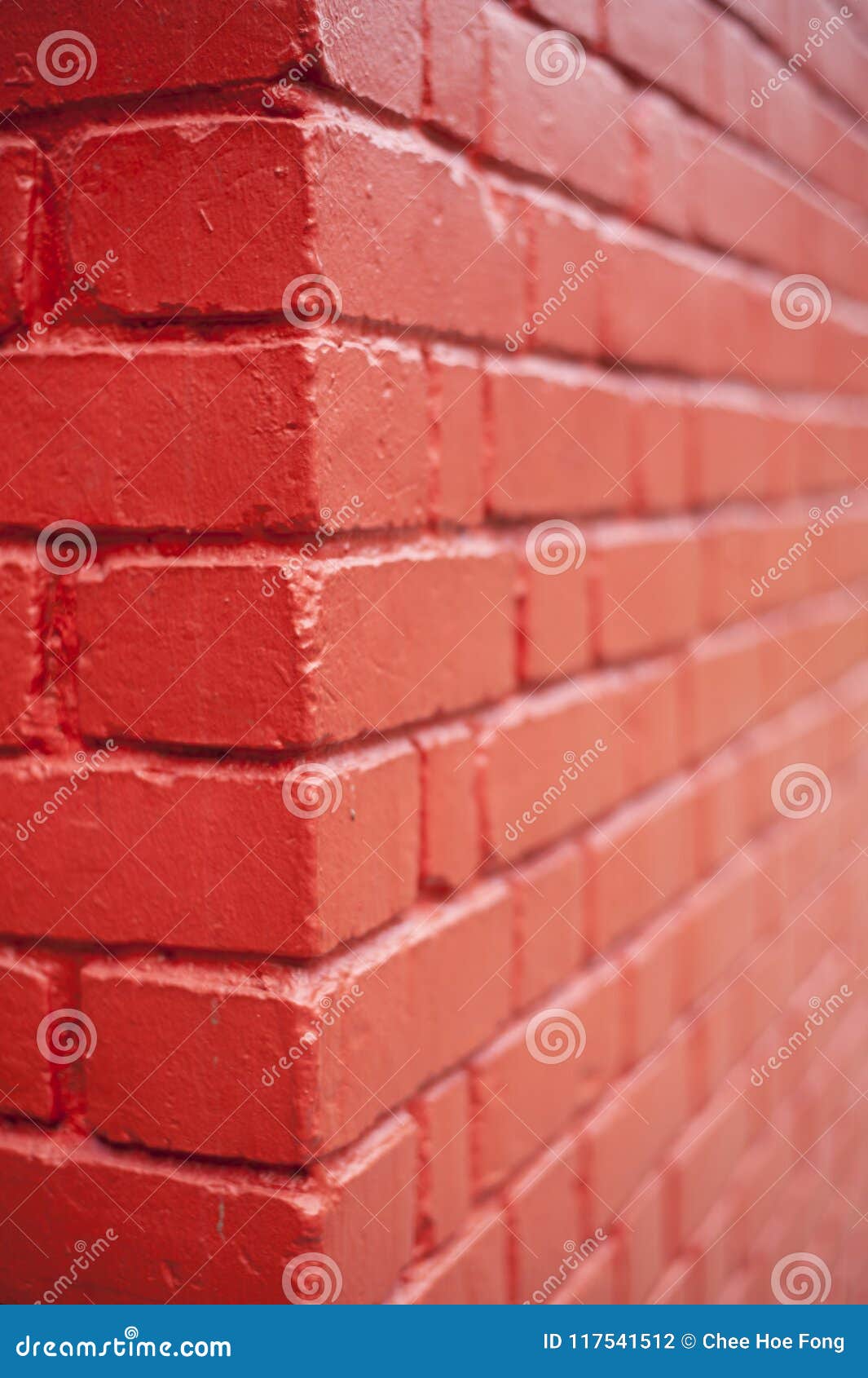 Corner Vertical View of a Red Textured Wall Stock Photo - Image of ...