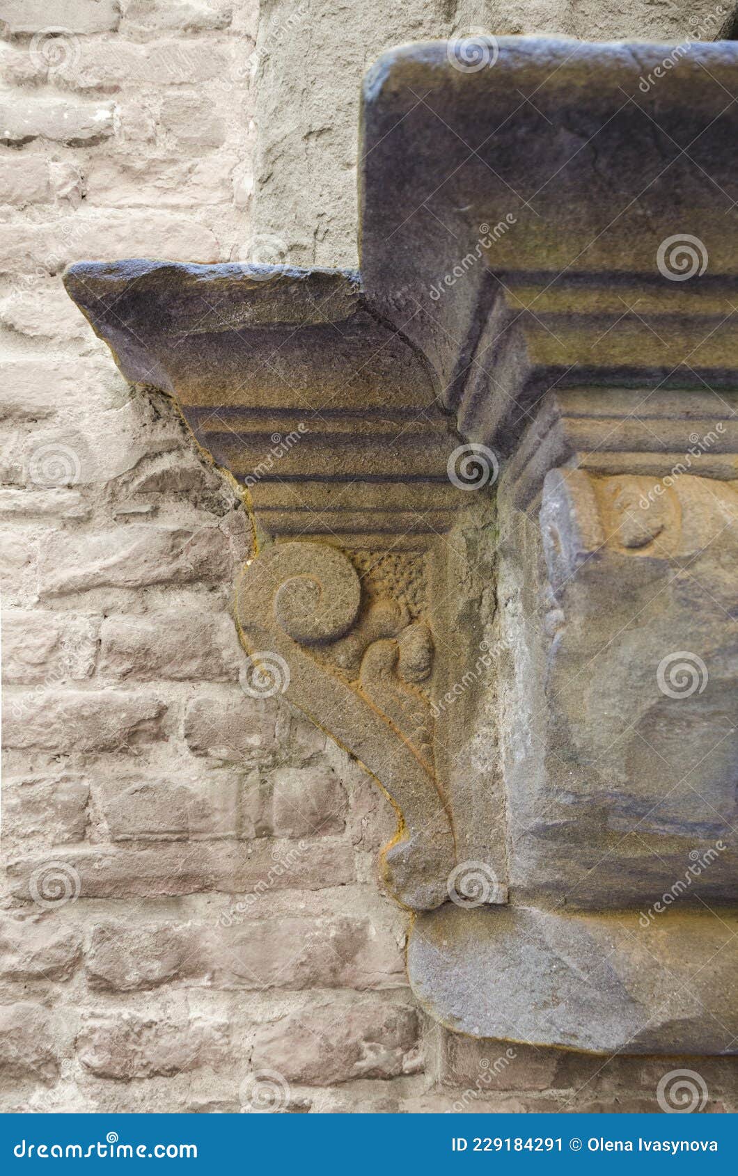 Corner of a Very Old Stone Window Sill Stock Image - Image of historic ...