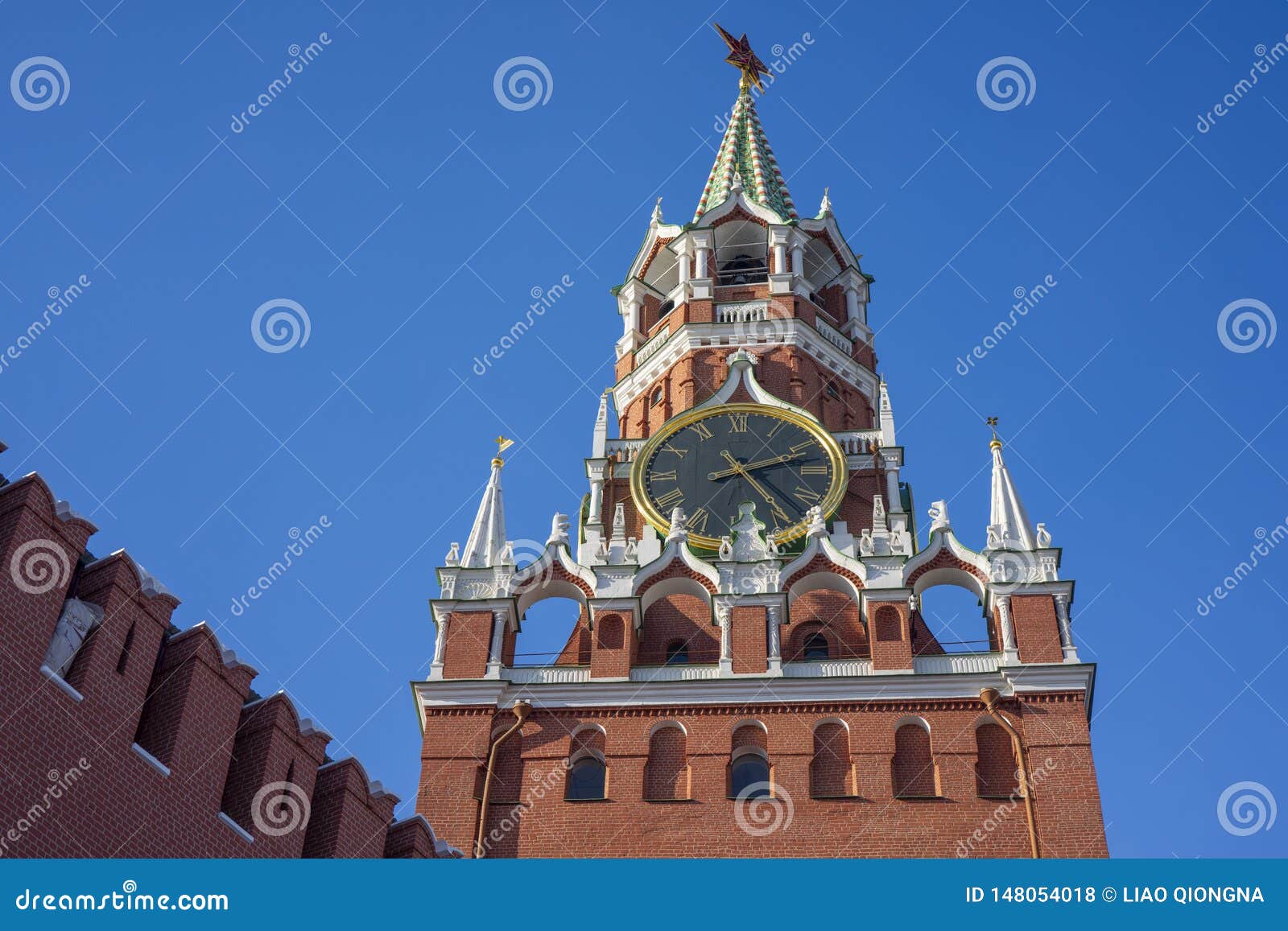 A Corner View of Spasskaya Tower, Translated As Saviour Tower, it`s the ...