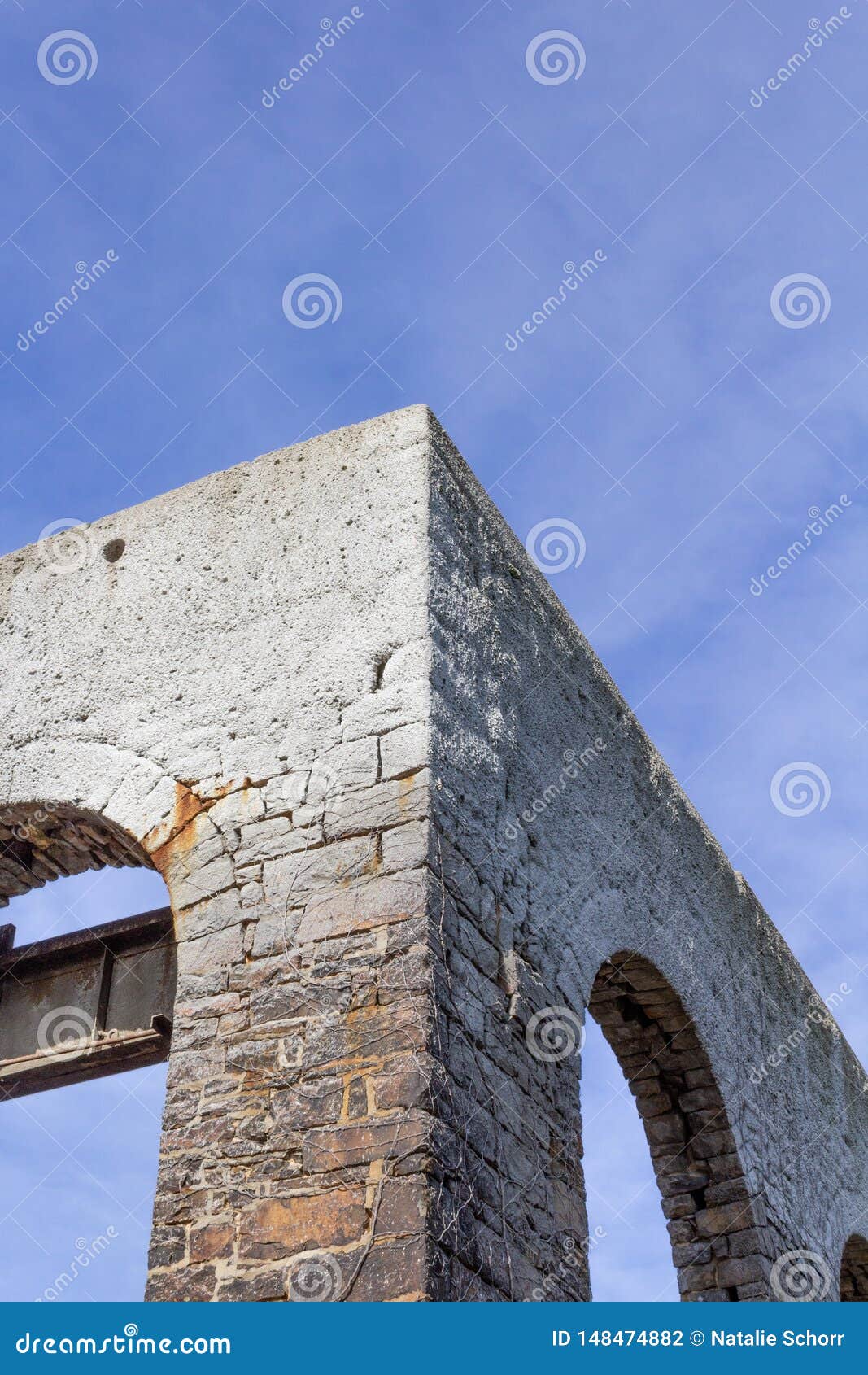 Corner between Walls of Stone, Open Arches without Windows, No Roof ...