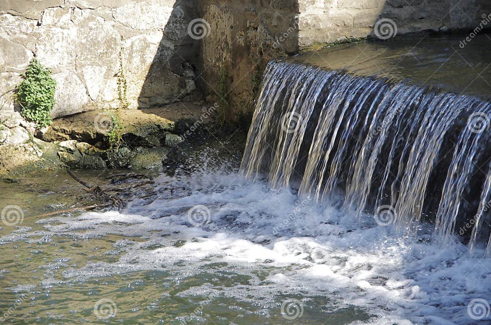 Corner waterfall stock image. Image of wall, waterfall - 290847517