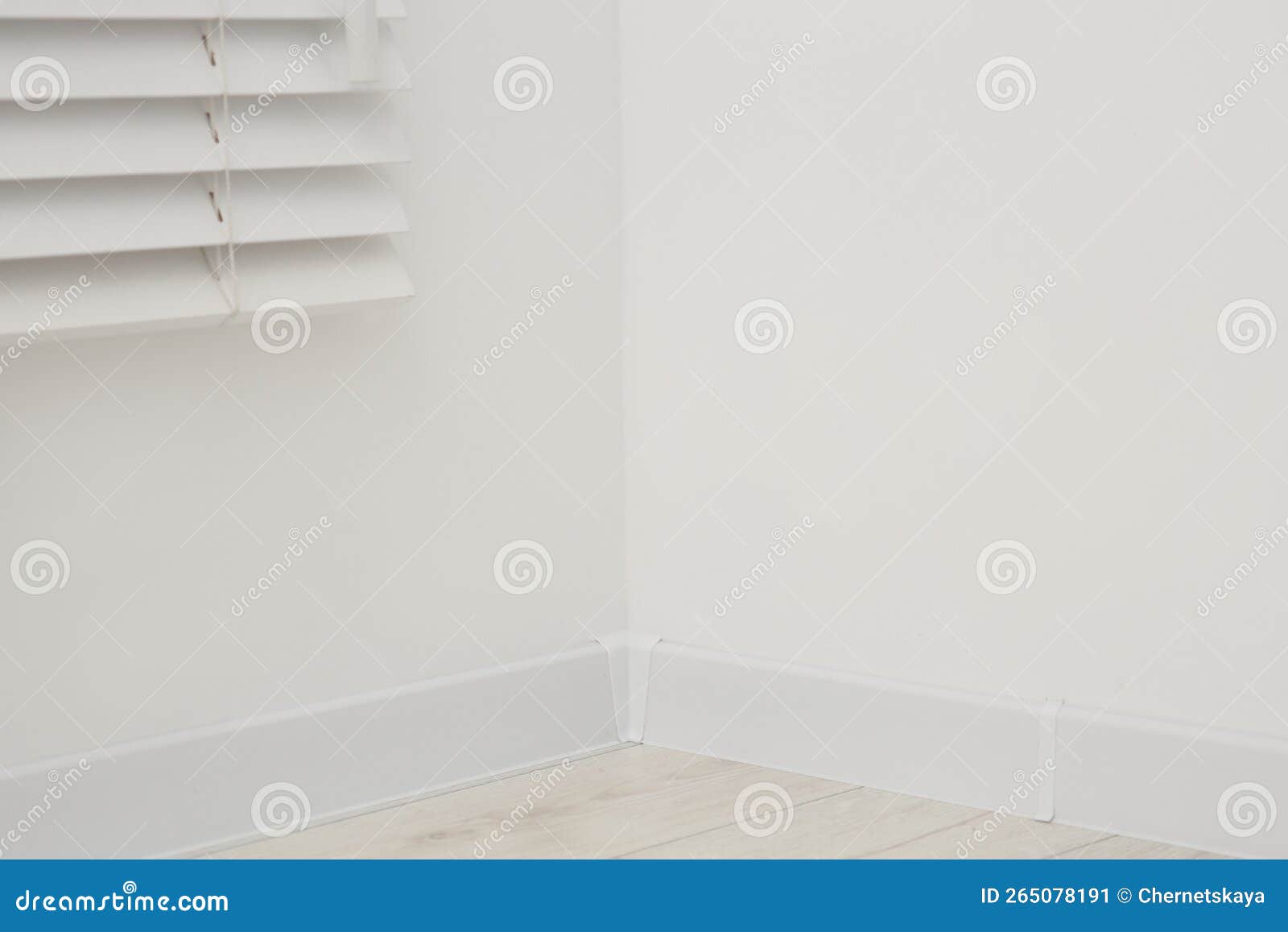 Corner of White Wall with Baseboard Indoors Stock Image - Image of ...