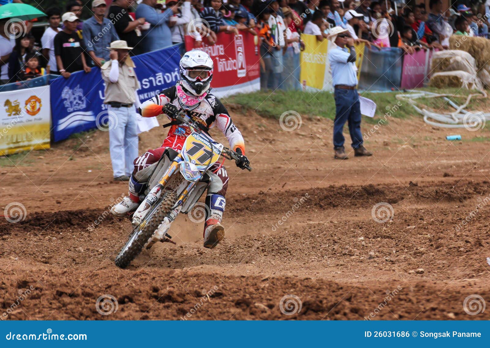 Cornering Motocross Motorcycle Editorial Photo - Image of helmet ...