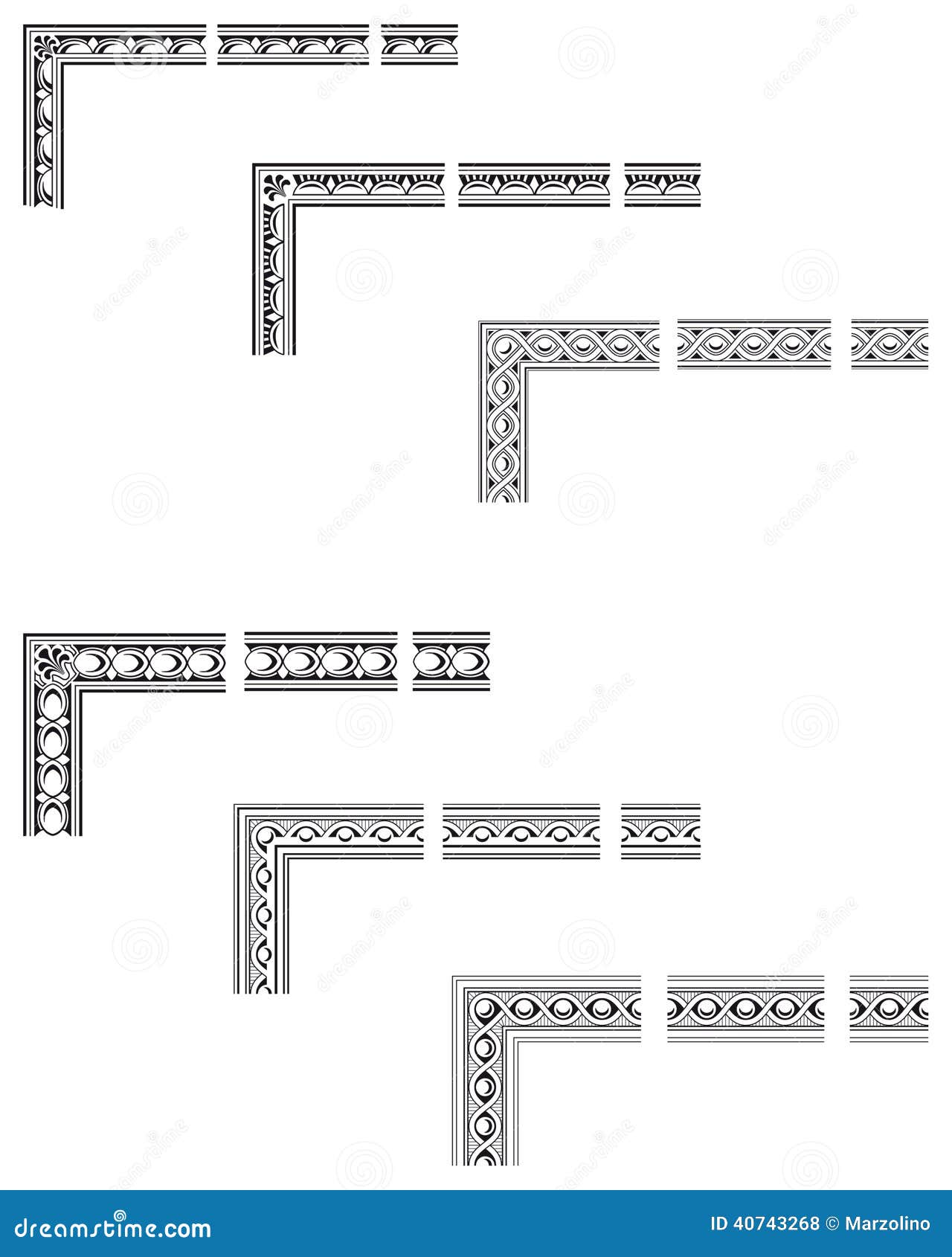 Corners and borders stock vector. Illustration of luxury - 40743268