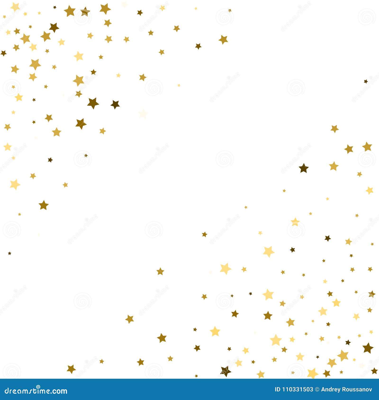 Corners Frame, Cosmic Abstract Vector Pattern with Gold Star Elements ...