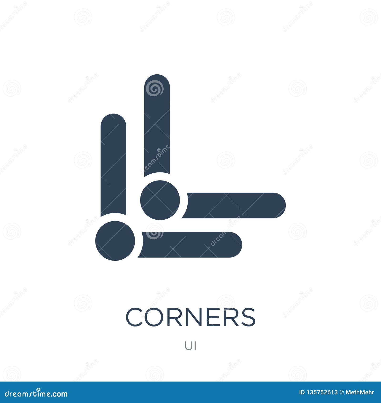 Corners Icon in Trendy Design Style. Corners Icon Isolated on White ...
