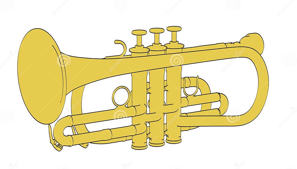 Cornet ilustração stock. Ilustração de corneta, jogo - 69838203