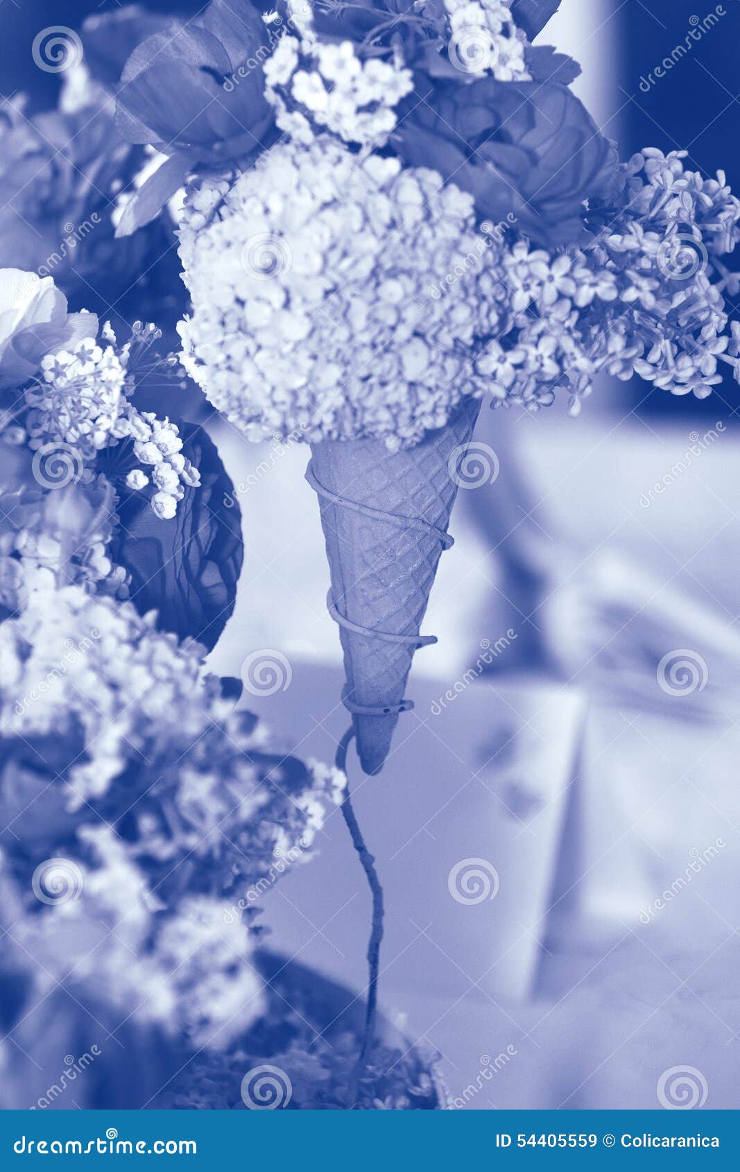 Cornet with flowers stock image. Image of cornets, leaf - 54405559