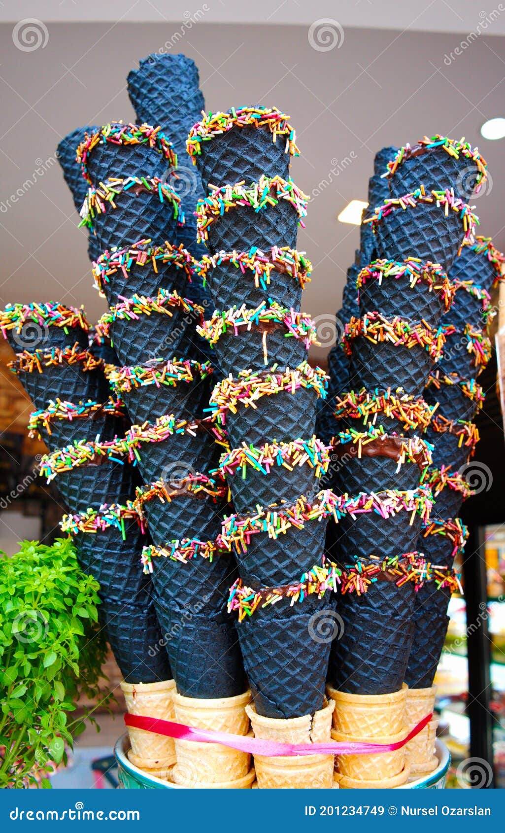 Cornet stock image. Image of baking, crisp, edible, granular - 201234749