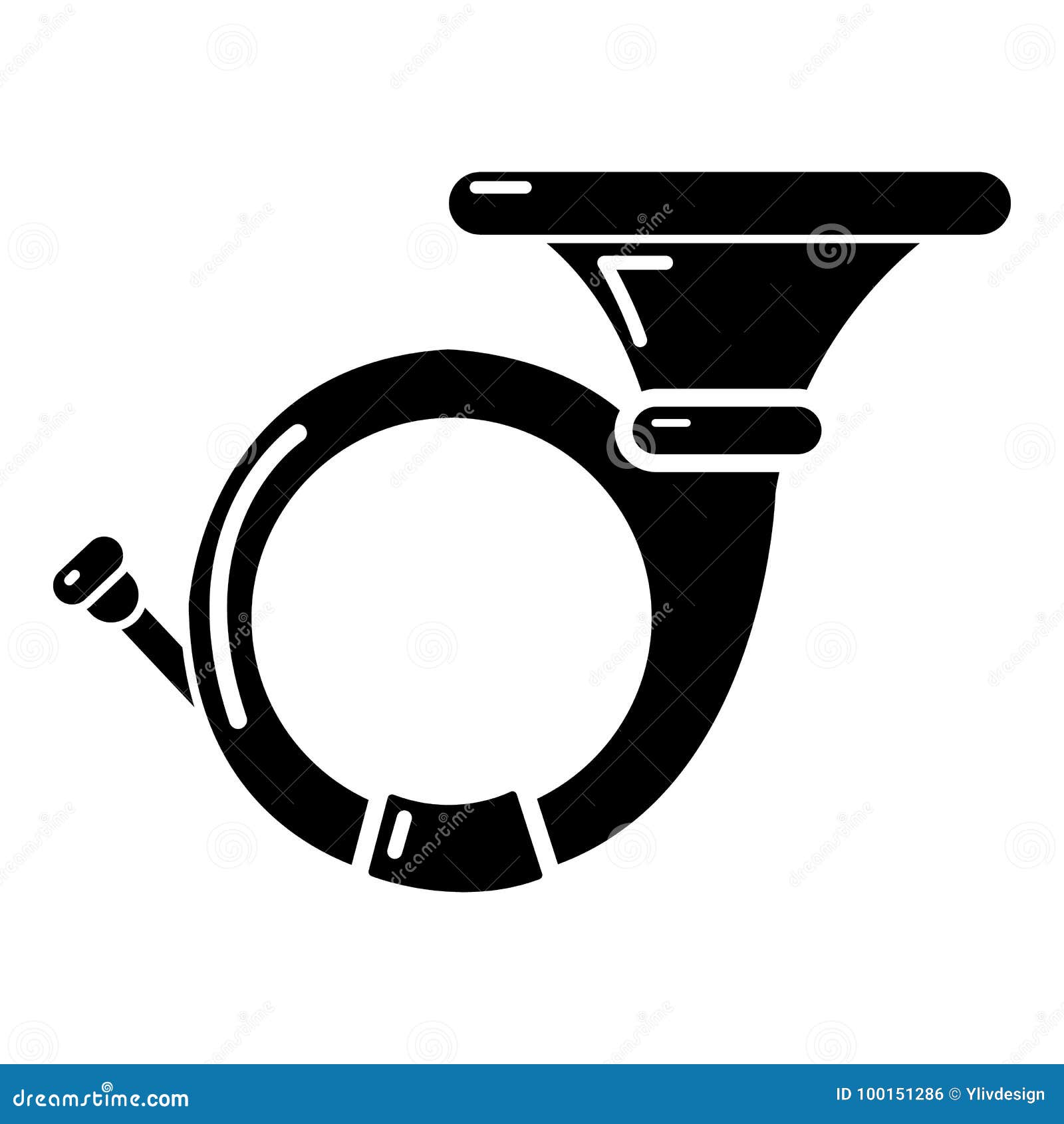 Cornet icon , simple style stock vector. Illustration of jazz - 100151286