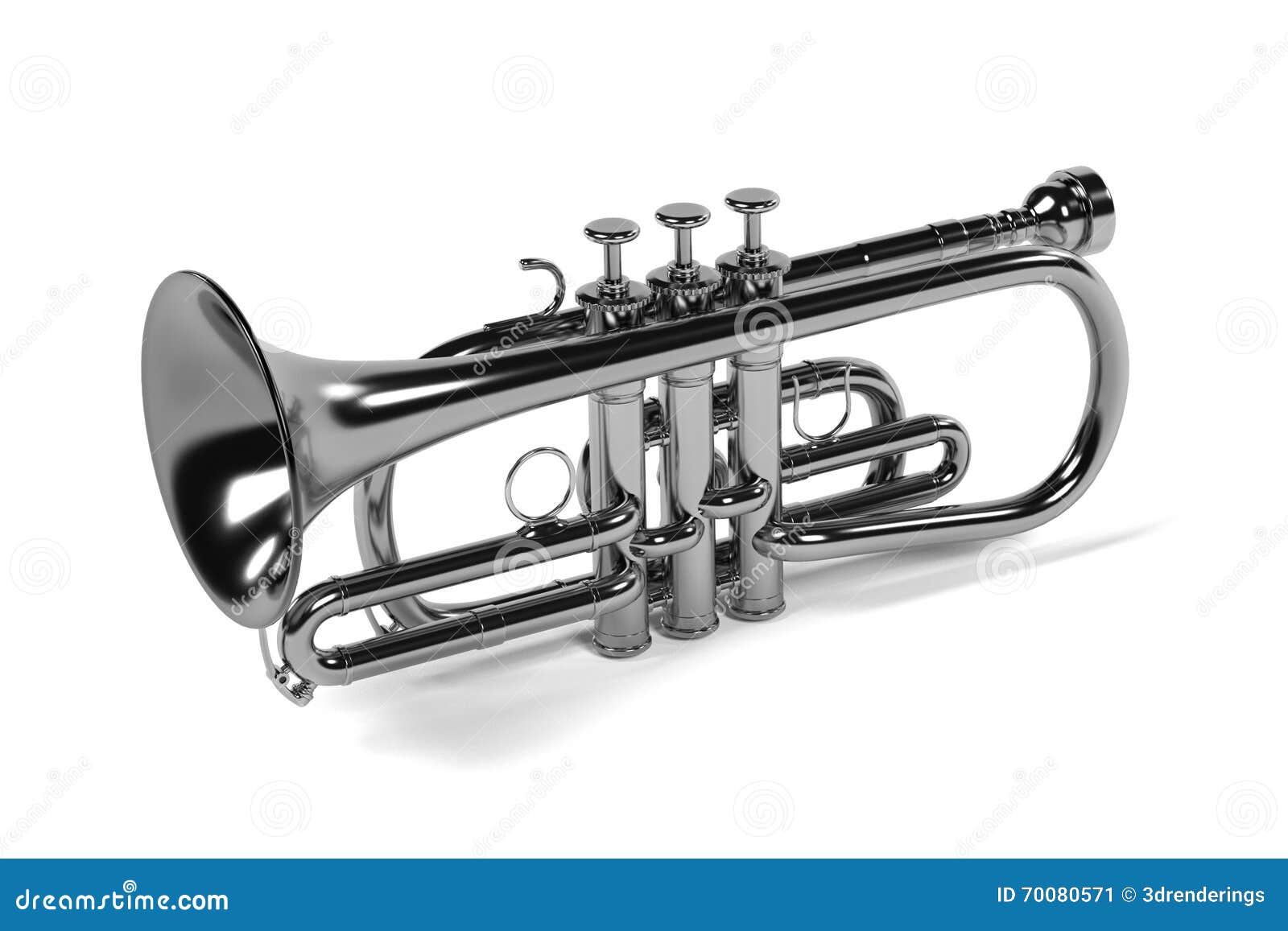 A Musical Cornet On Brown Stage Background Cartoon Vector ...