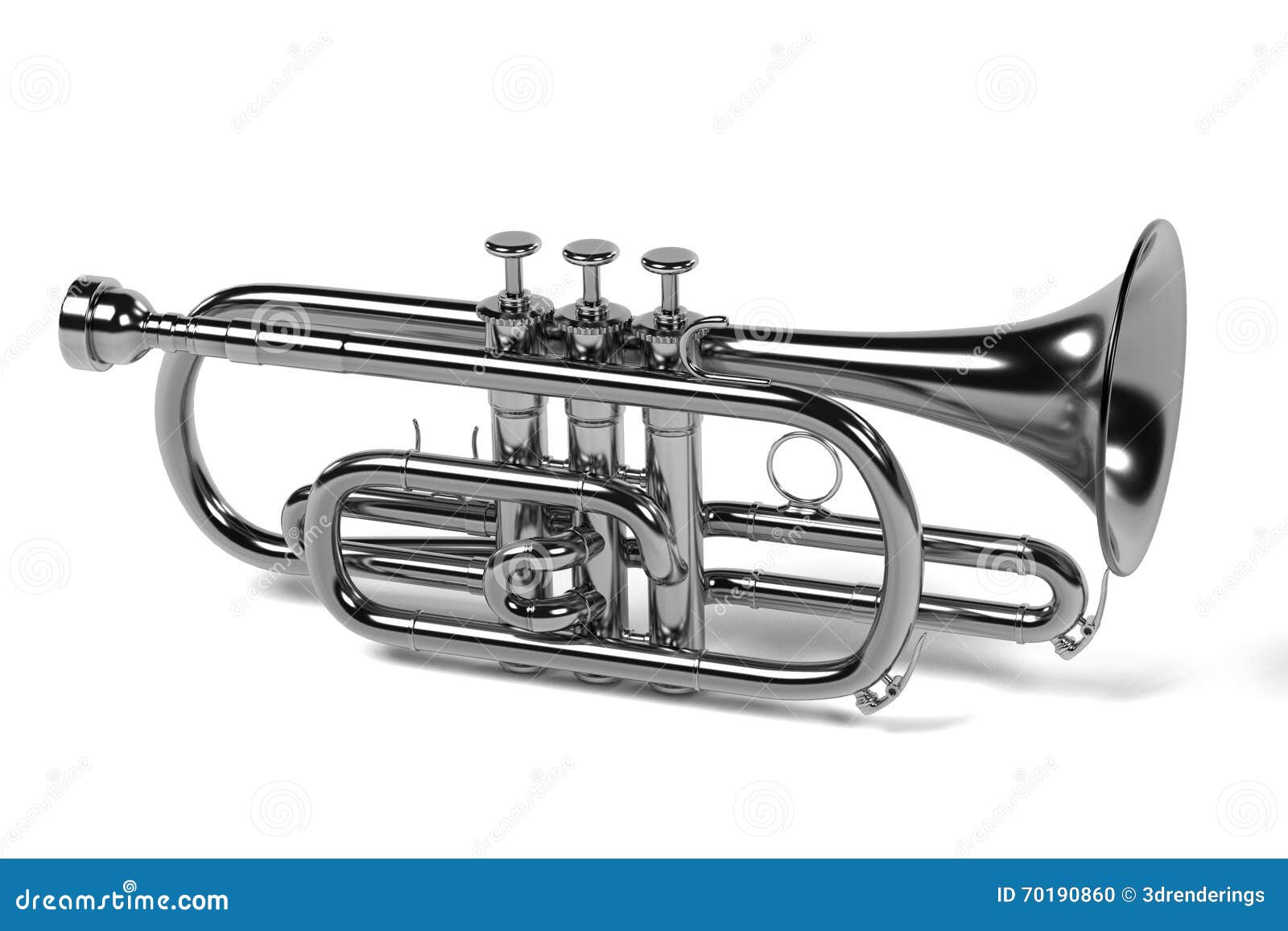 Cornet musical instrument stock illustration. Illustration of pipe ...