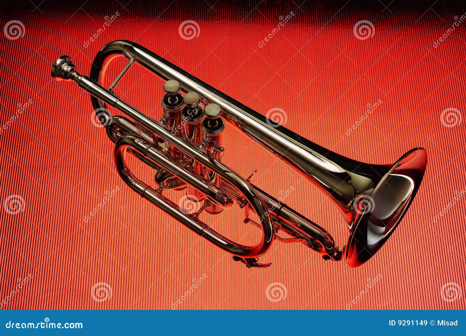 Cornetta 01 immagine stock. Immagine di musica, tubo, argento - 9291149