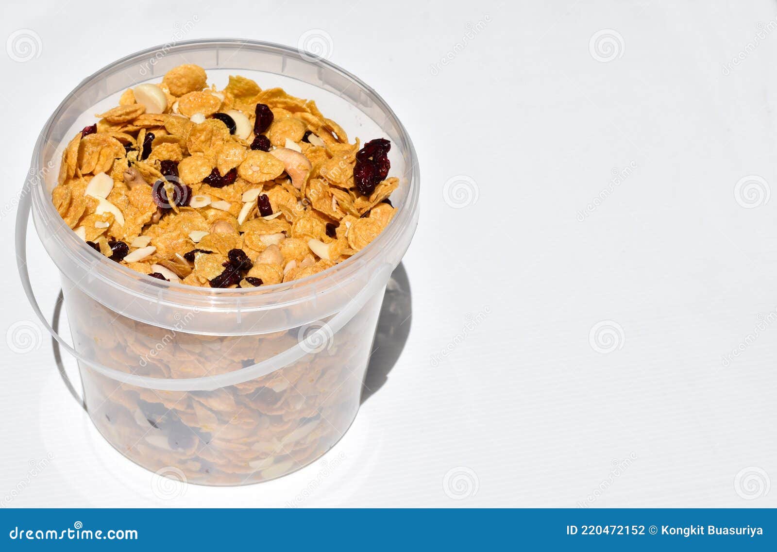 Cornflake and Grains on the White Background Stock Photo - Image of ...