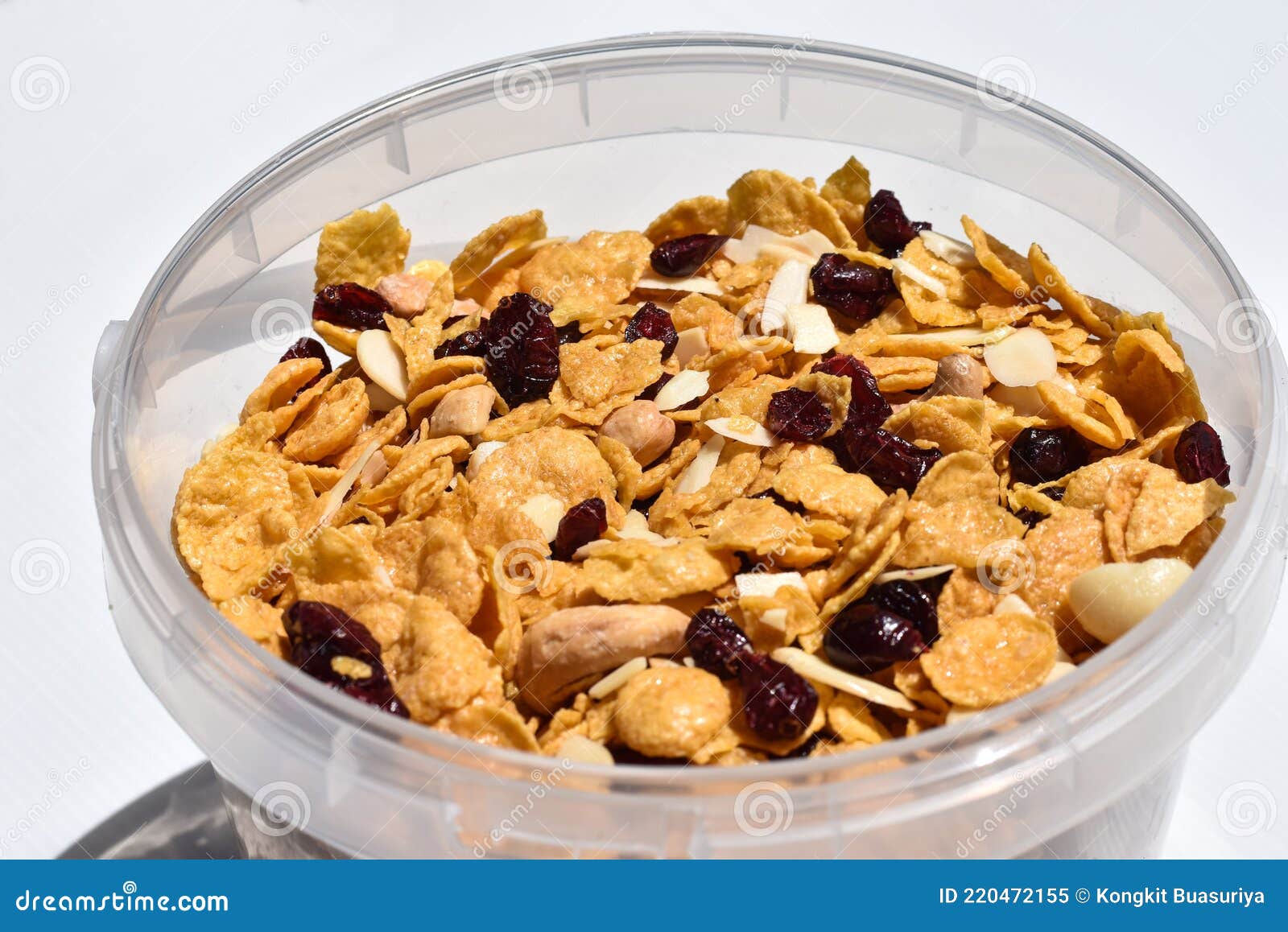 Cornflake and Grains on the White Background Stock Image - Image of ...