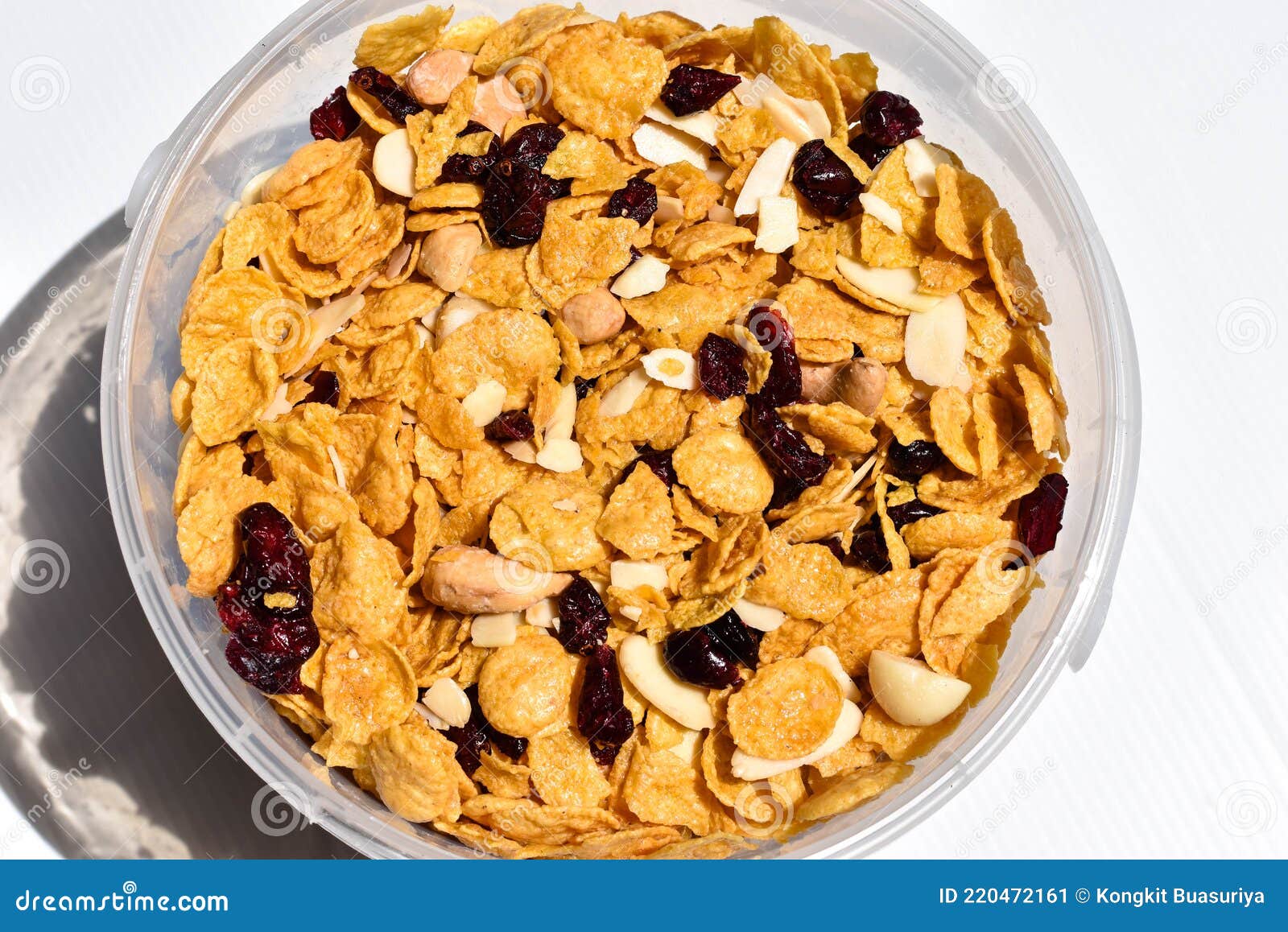 Cornflake and Grains on the White Background Stock Image - Image of ...