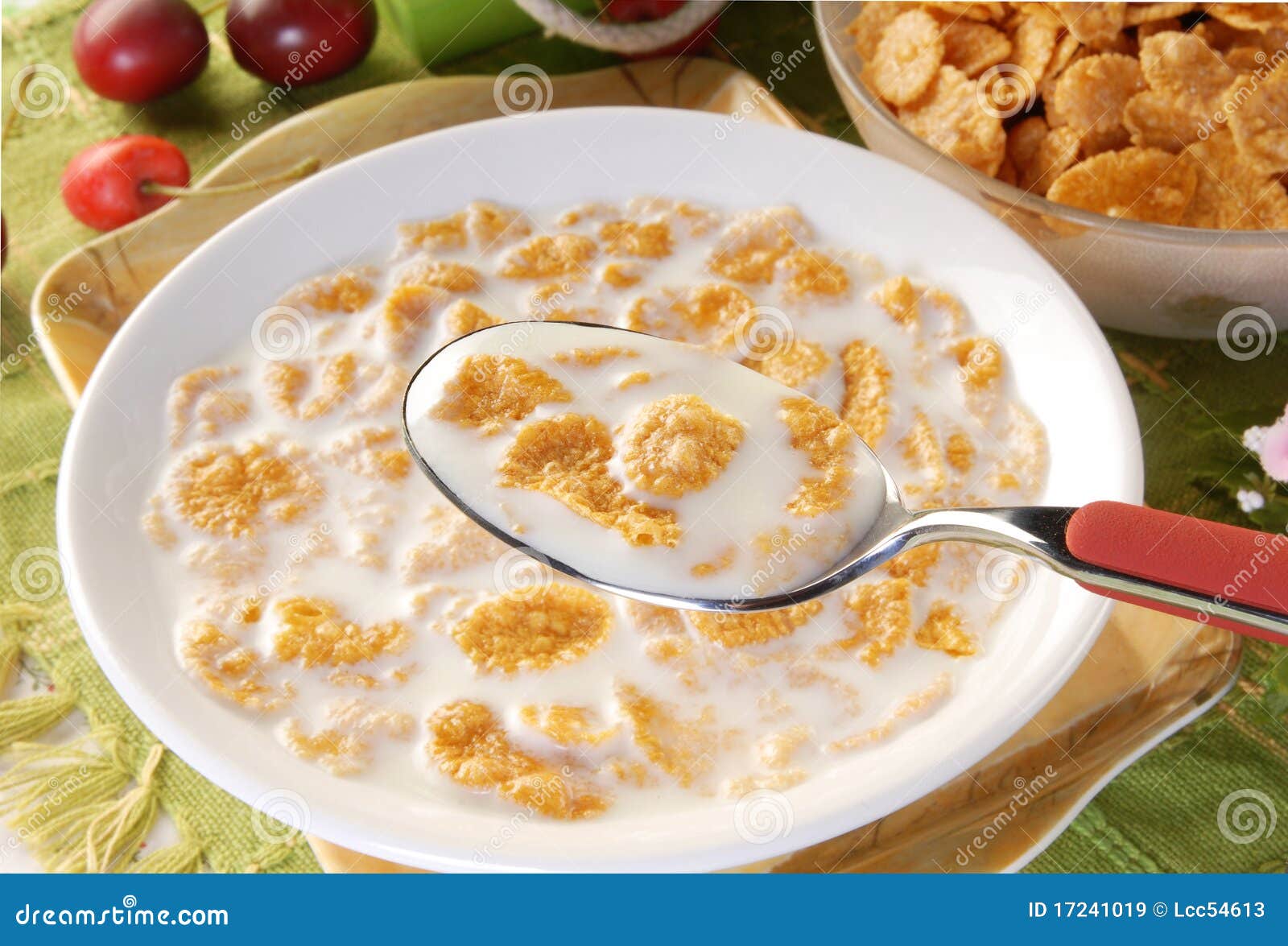 Cornflakes stock image. Image of fruit, health, isolated - 17241019