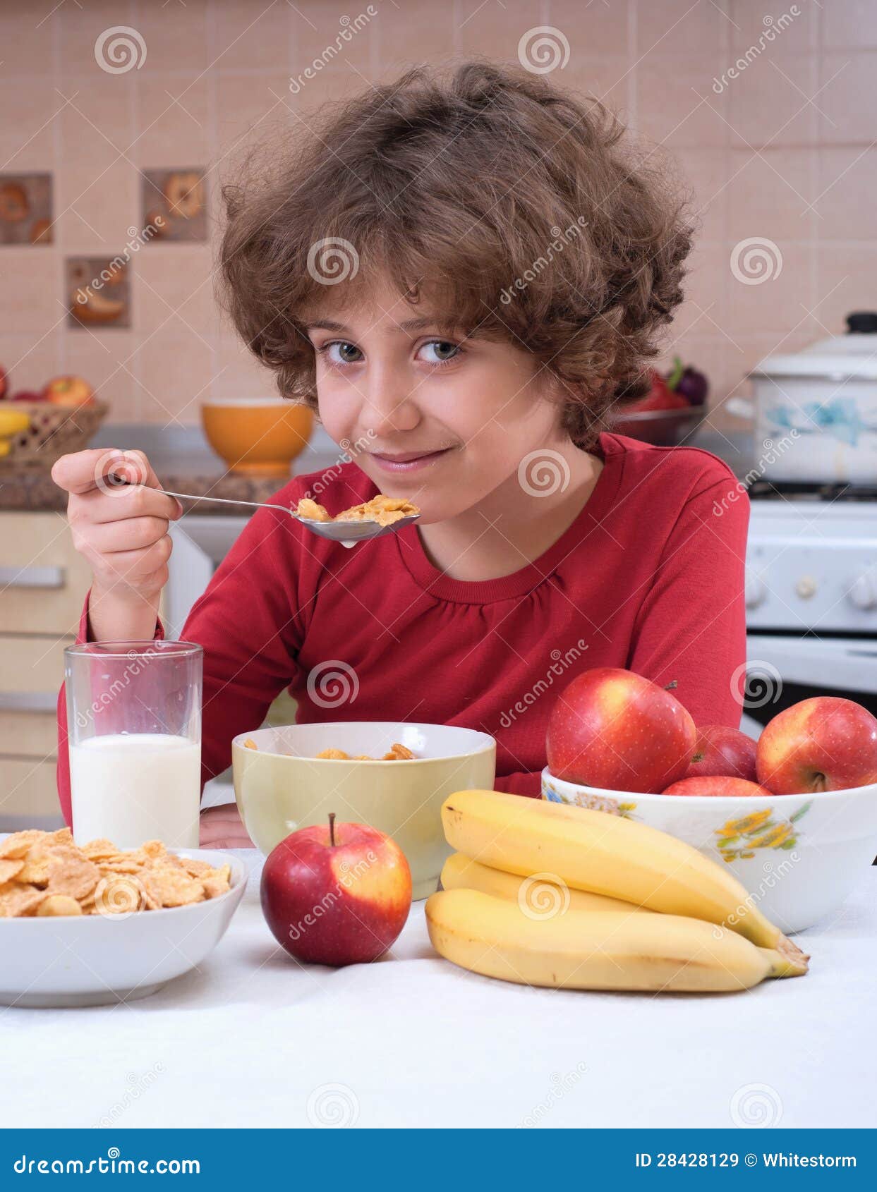 Cornflakes stock image. Image of little, caucasian, hand - 28428129