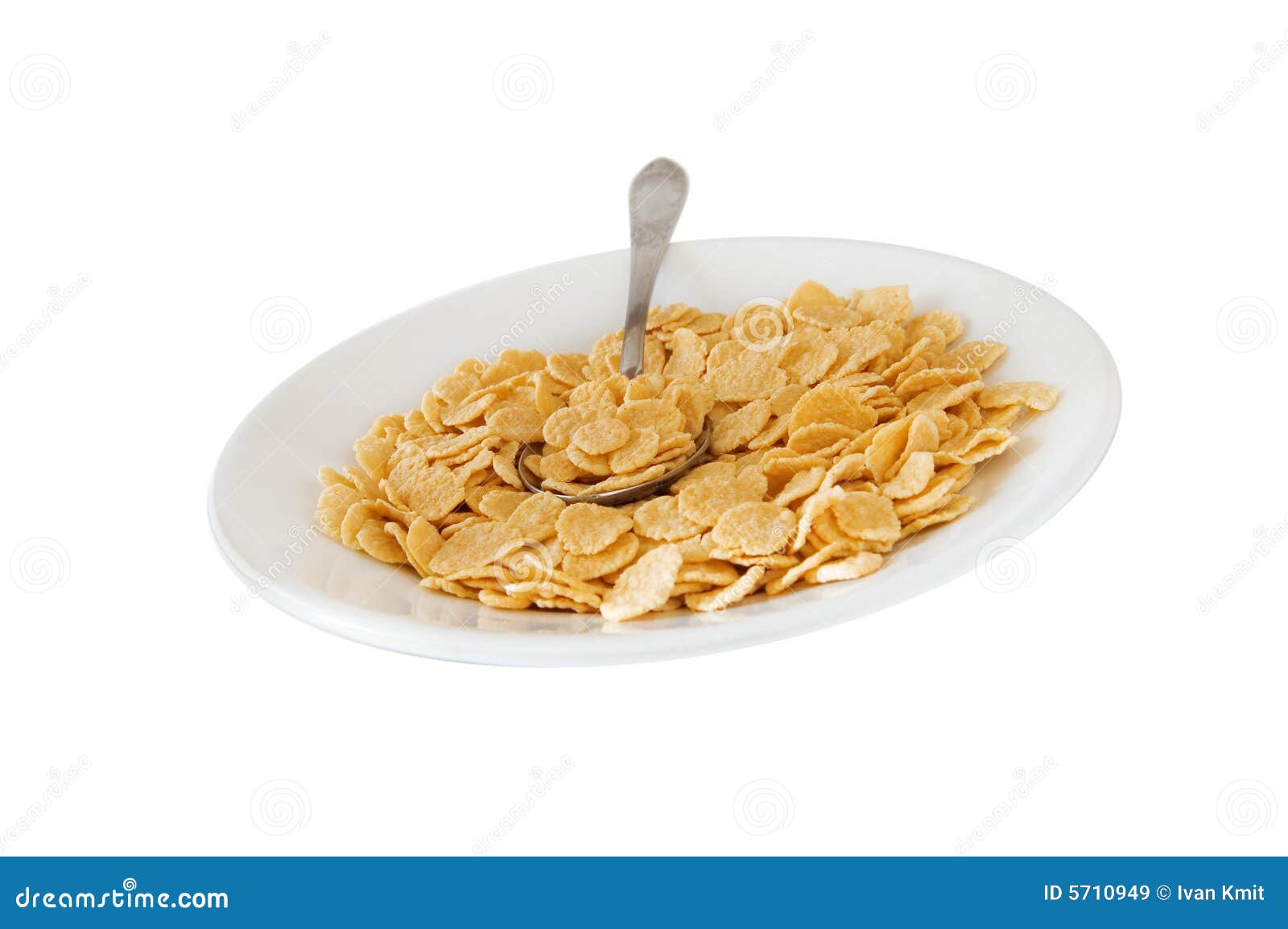 Cornflakes stock image. Image of plate, isolated, flakes - 5710949