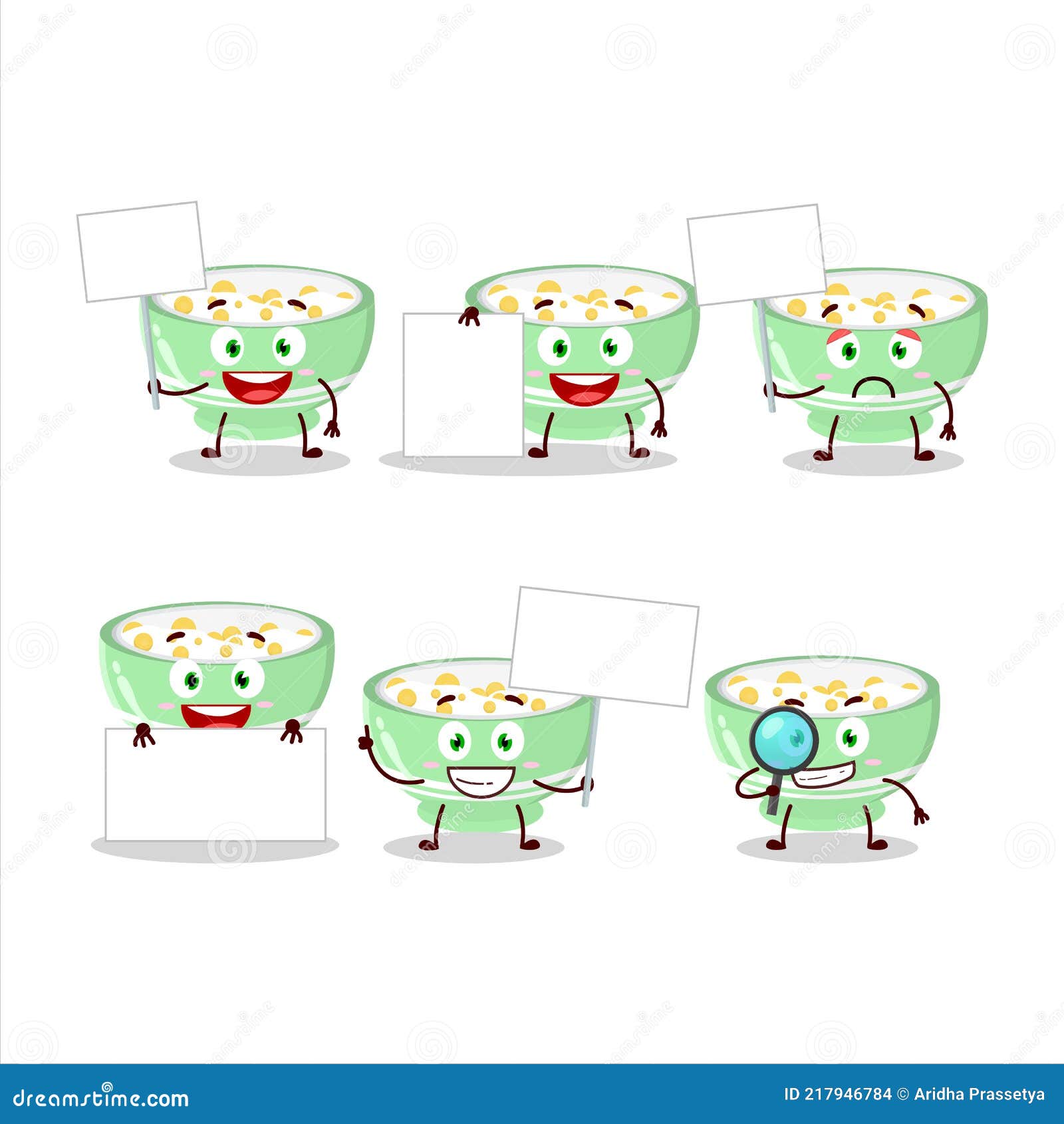 Cornflakes Cartoon in Character Bring Information Board Stock Vector ...