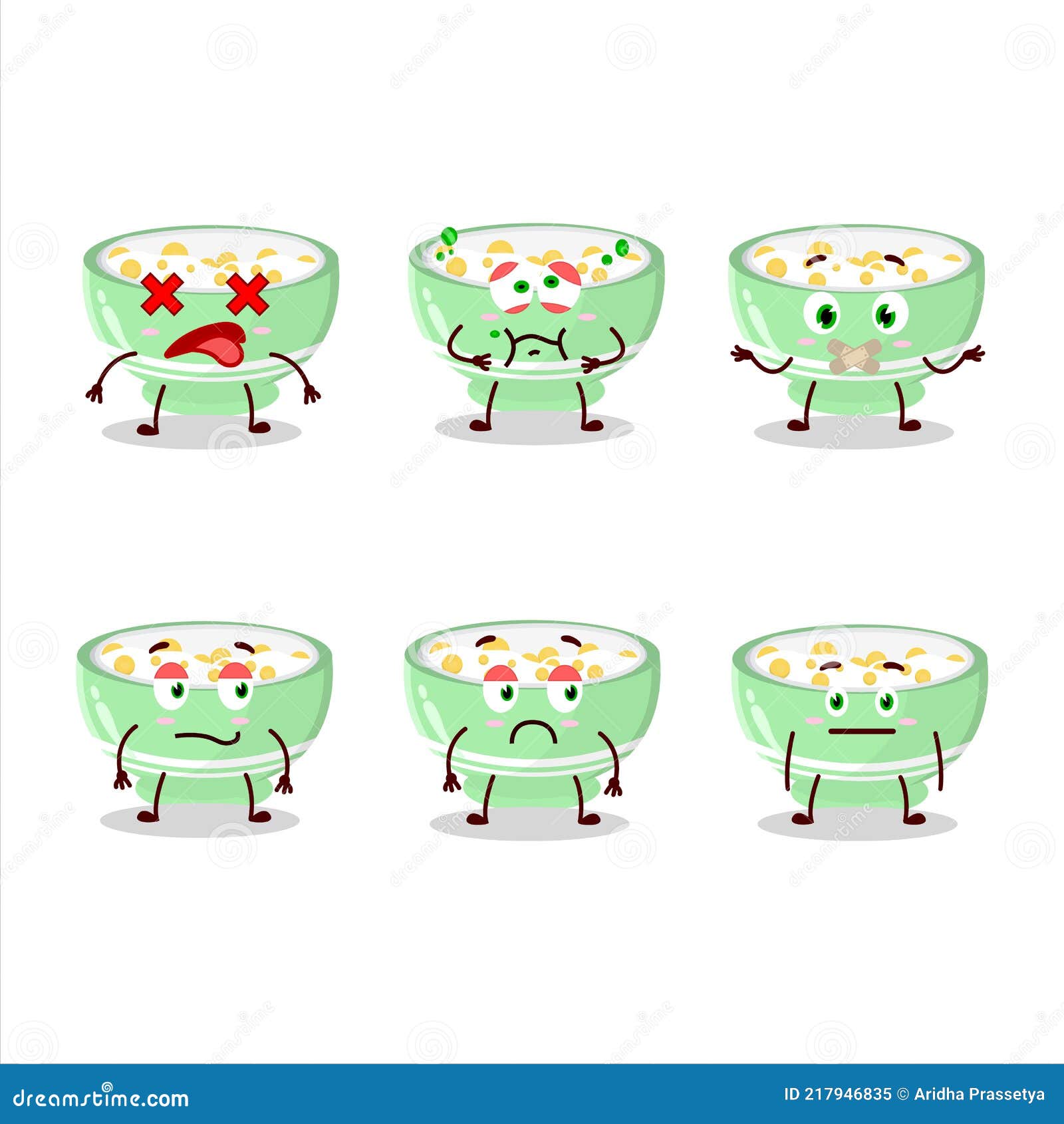 Cornflakes Cartoon in Character with Nope Expression Stock Vector ...