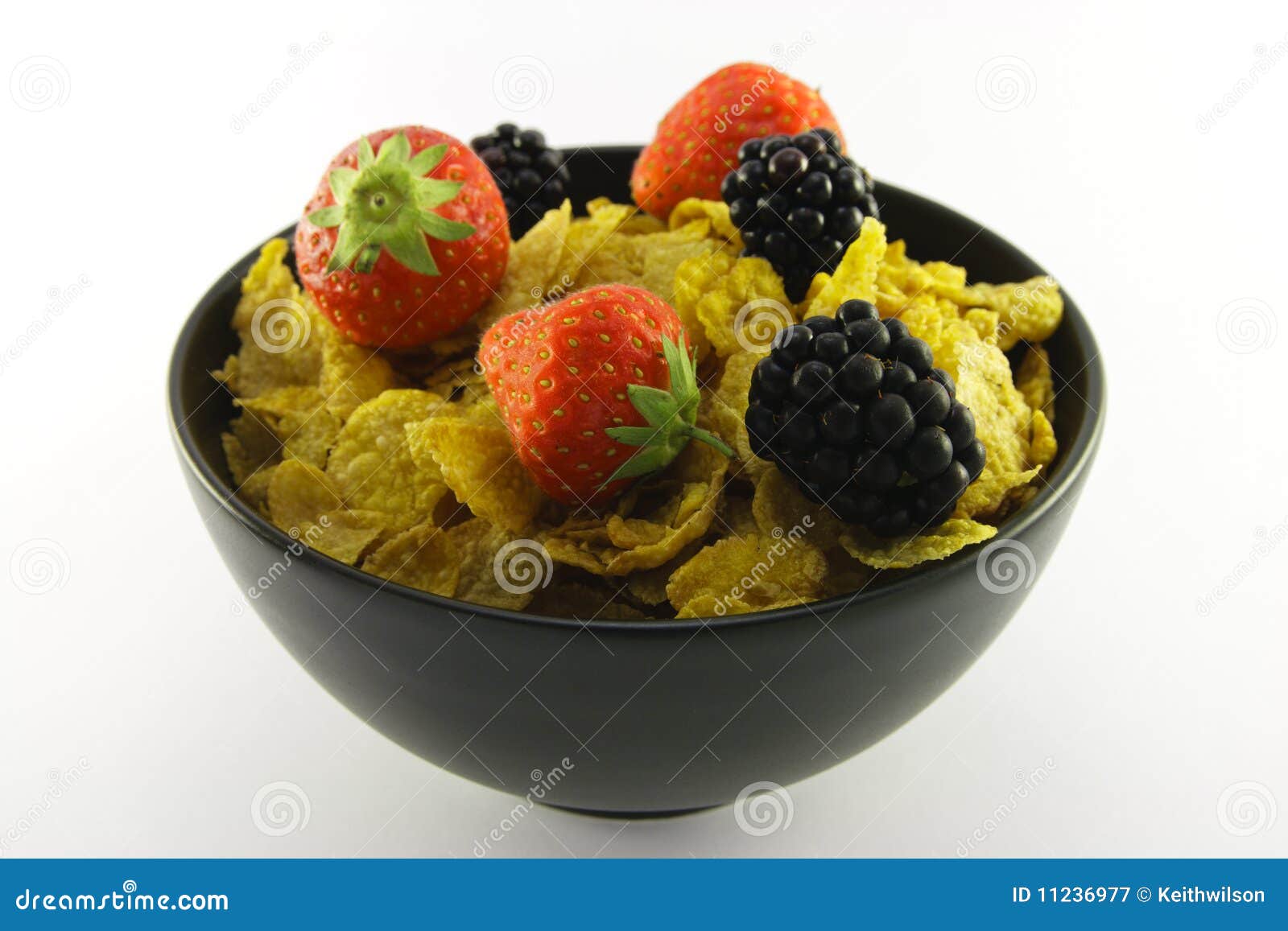 Cornflakes and Fruit in a Bowl Stock Image - Image of diet, morning ...