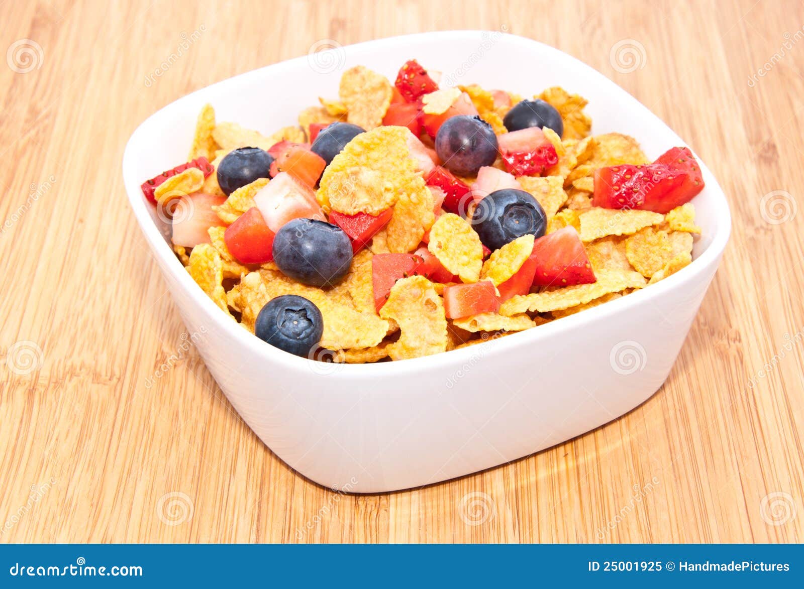 Cornflakes with Fruits on Wood Stock Image - Image of golden ...