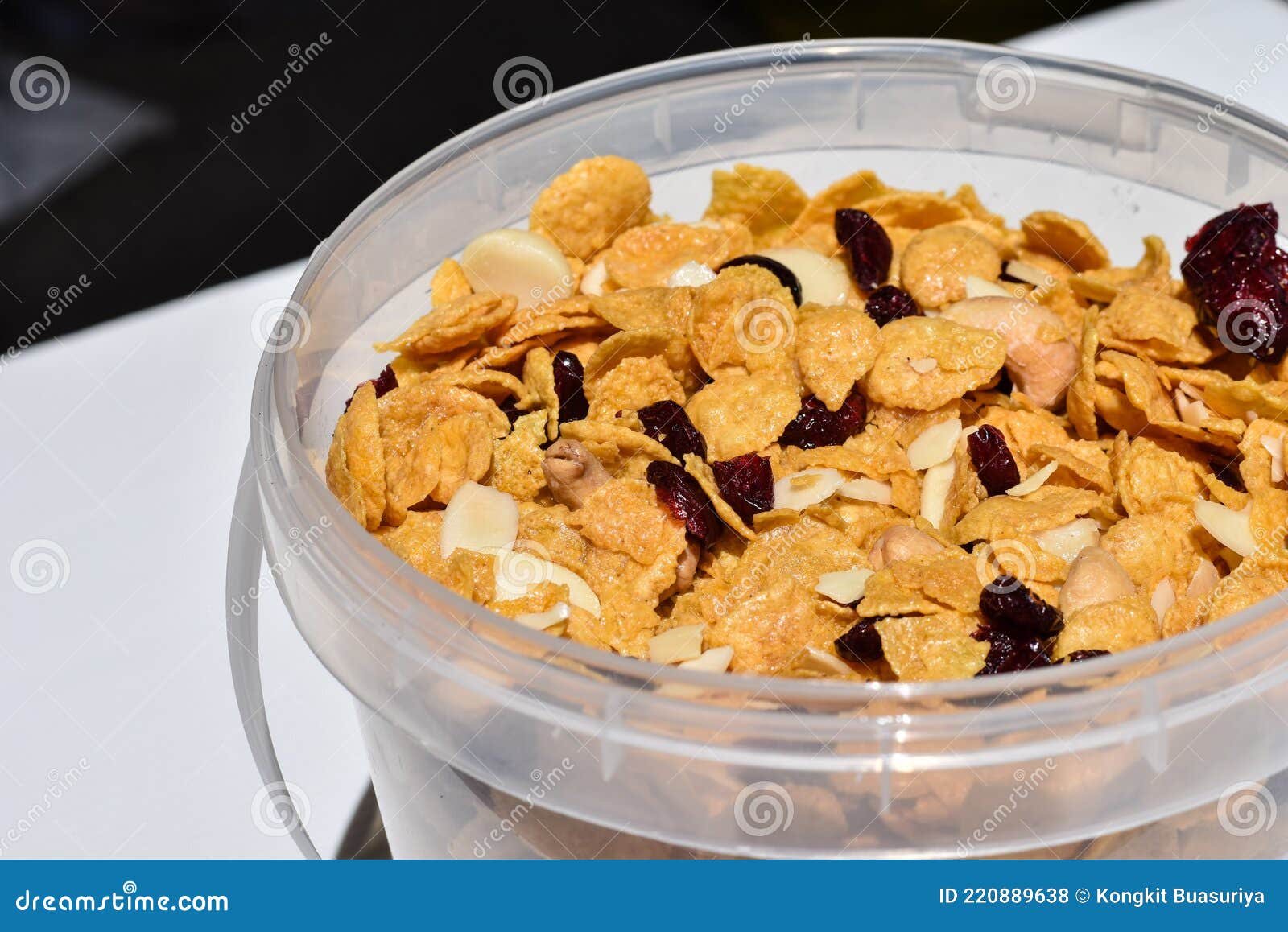 Cornflakes and Grains on the White Backgrounds Stock Photo - Image of ...