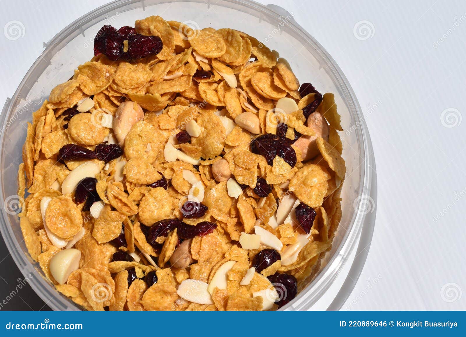 Cornflakes and Grains on the White Backgrounds Stock Photo - Image of ...