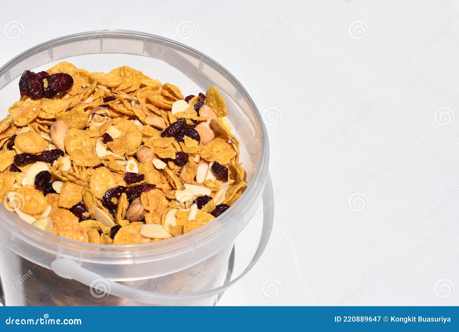 Cornflakes and Grains on the White Backgrounds Stock Image - Image of ...