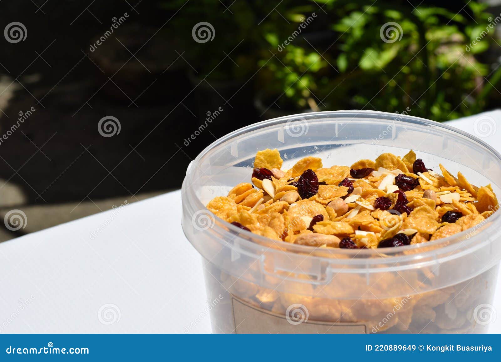 Cornflakes and Grains on the White Backgrounds Stock Image - Image of ...