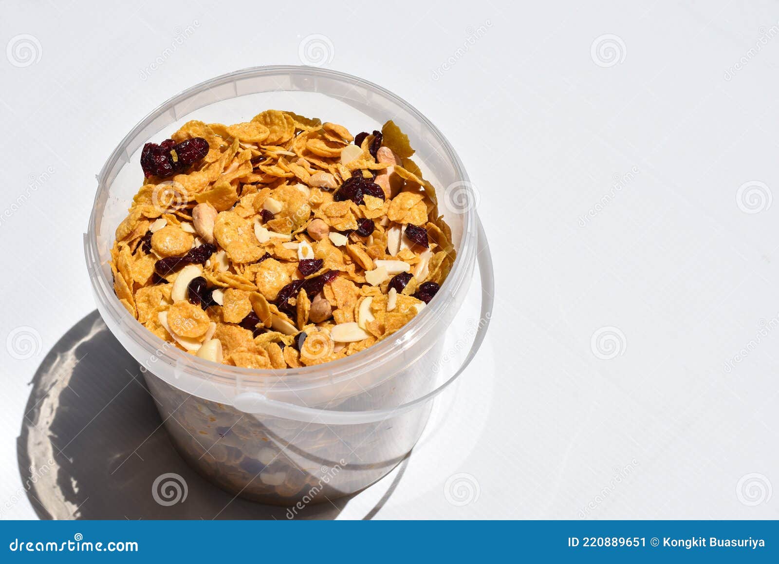Cornflakes and Grains on the White Backgrounds Stock Image - Image of ...