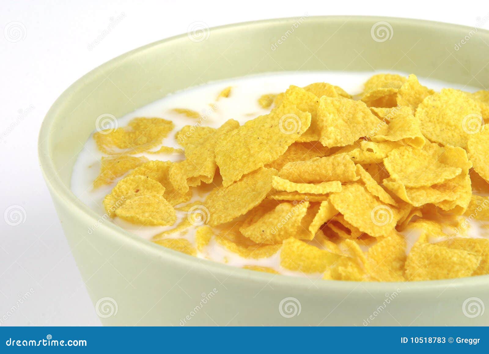 Cornflakes and milk stock image. Image of diet, fibre - 10518783