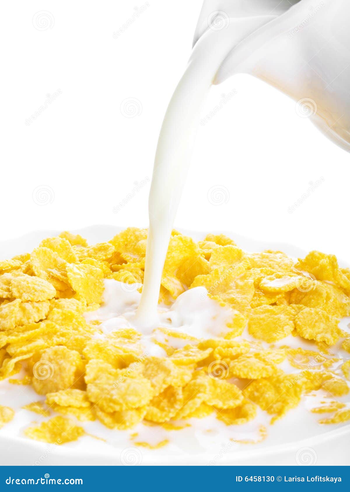Cornflakes with Milk for Breakfast Stock Photo - Image of fresh ...