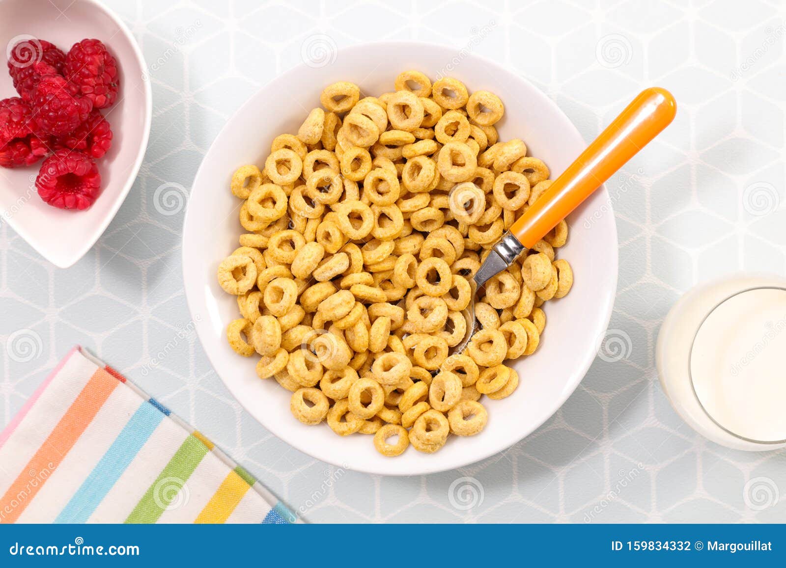 Cornflakes with Milk and Fruit Stock Photo - Image of bowl, diet: 159834332