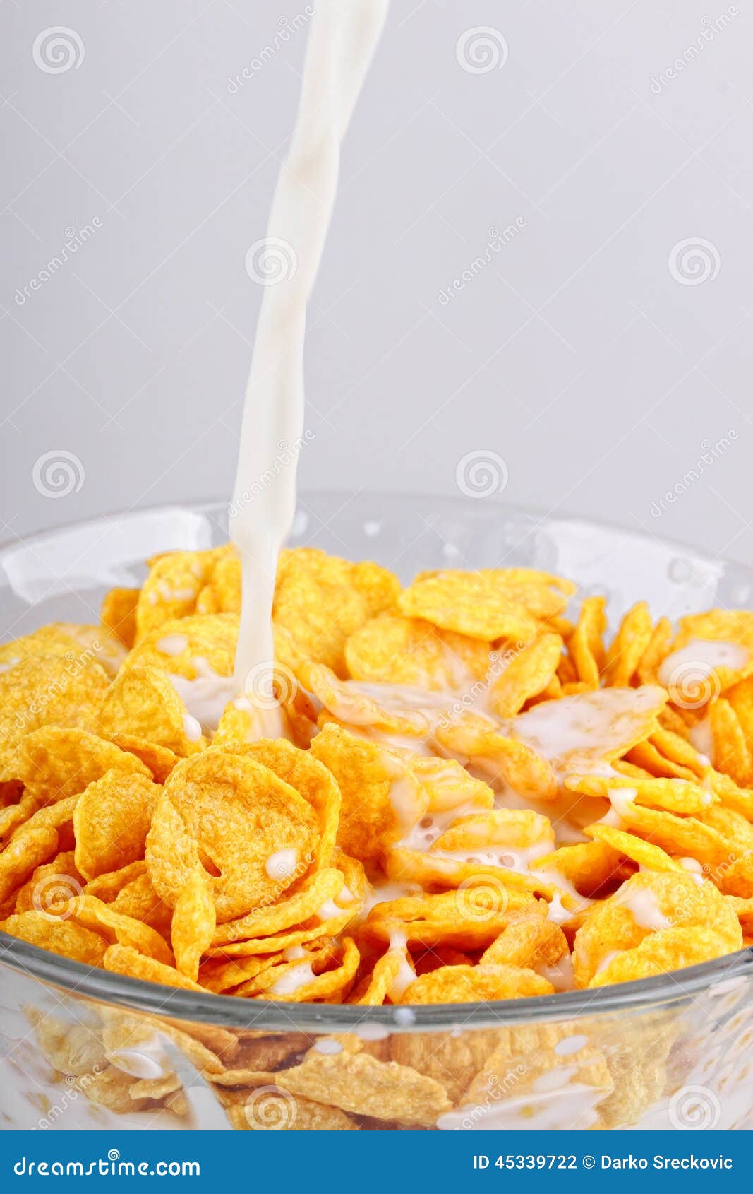 Cornflakes stock photo. Image of breakfast, pouring, diet - 45339722