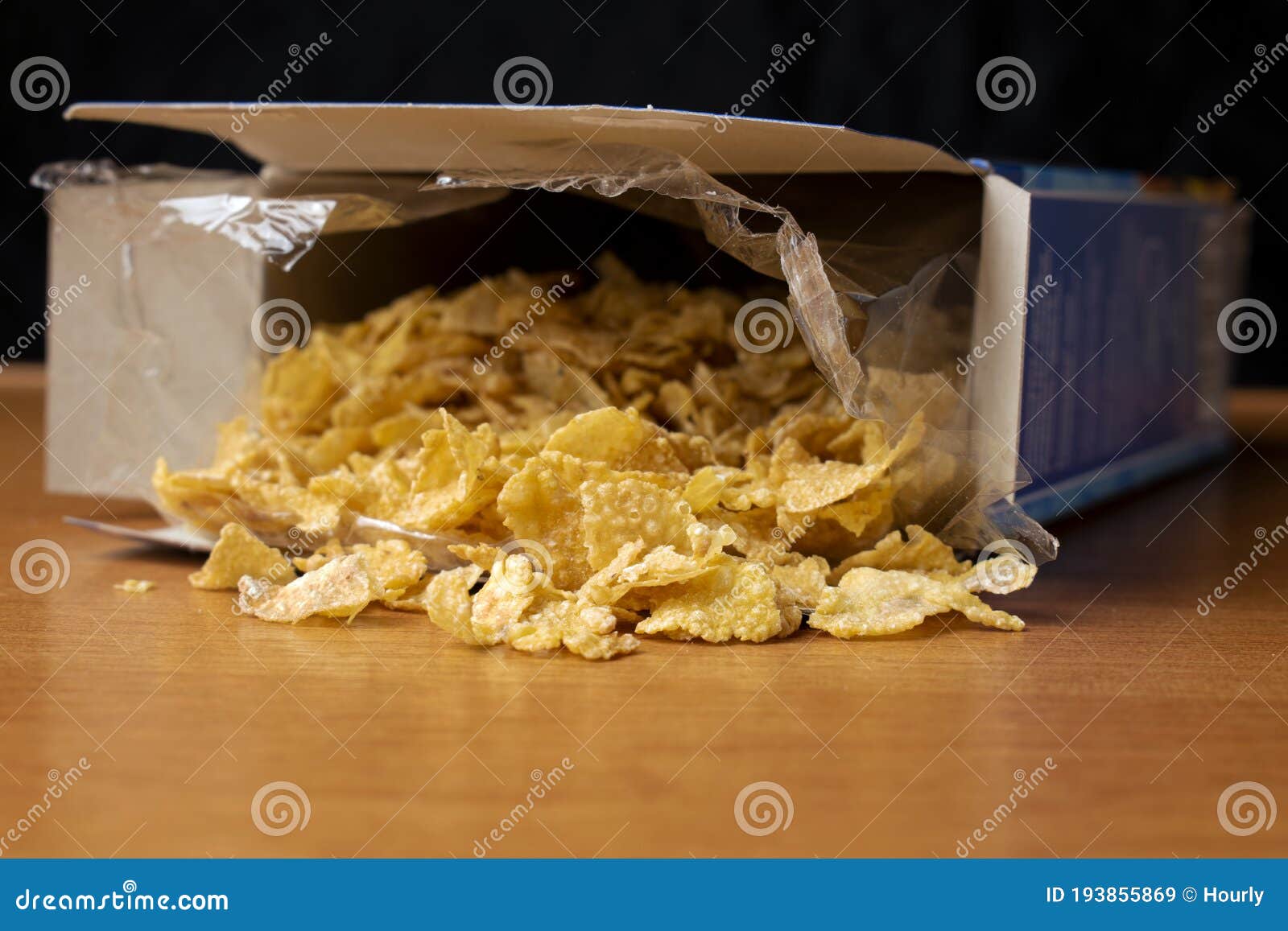 Cornflakes Scattered On The Table Royalty-Free Stock Photo ...