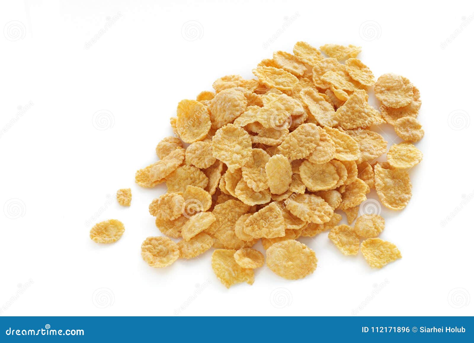 Cornflakes on White Background Isolated Stock Photo - Image of food ...