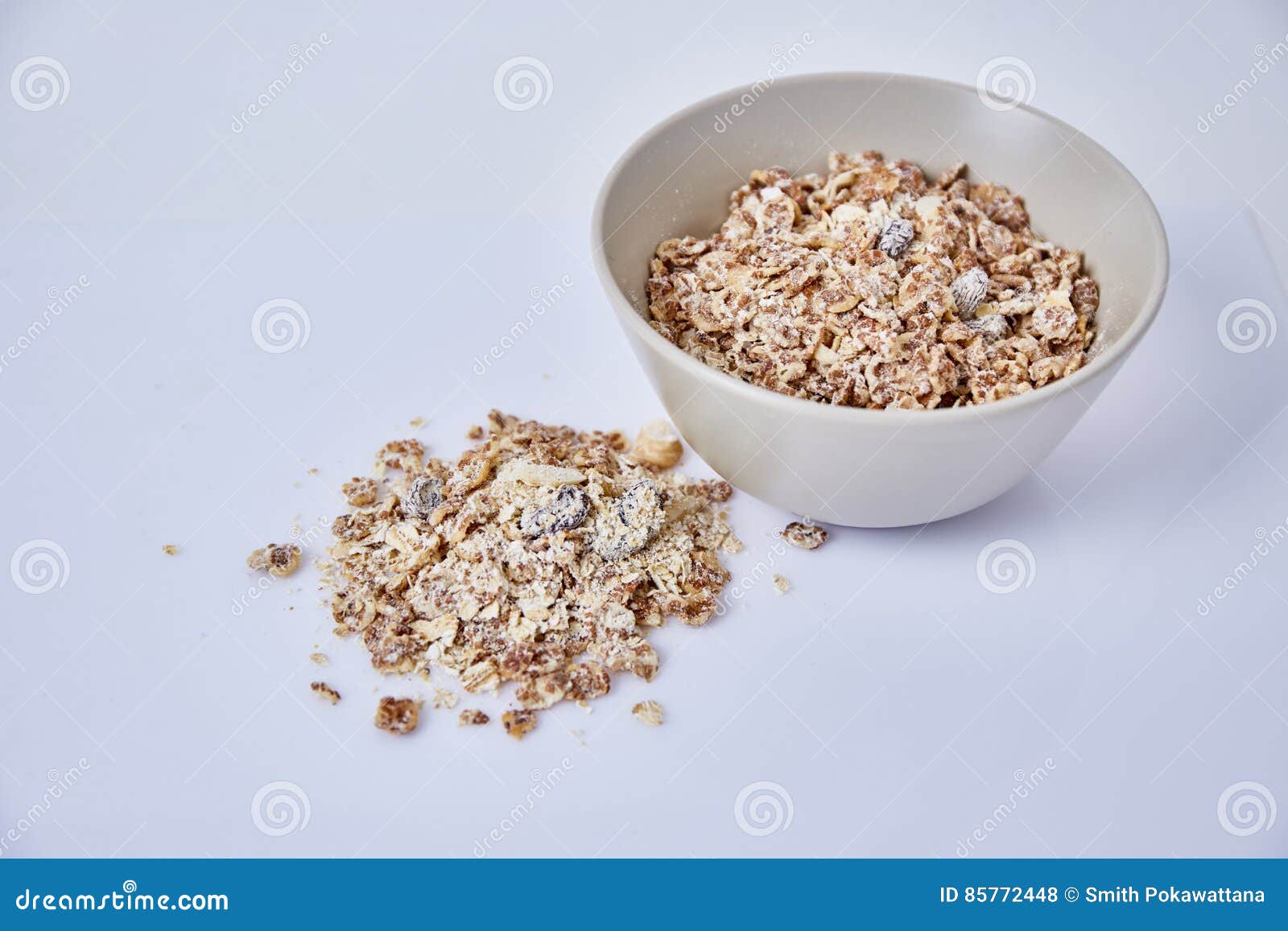 Cornflakes on White Background Stock Photo - Image of cereal, natural ...
