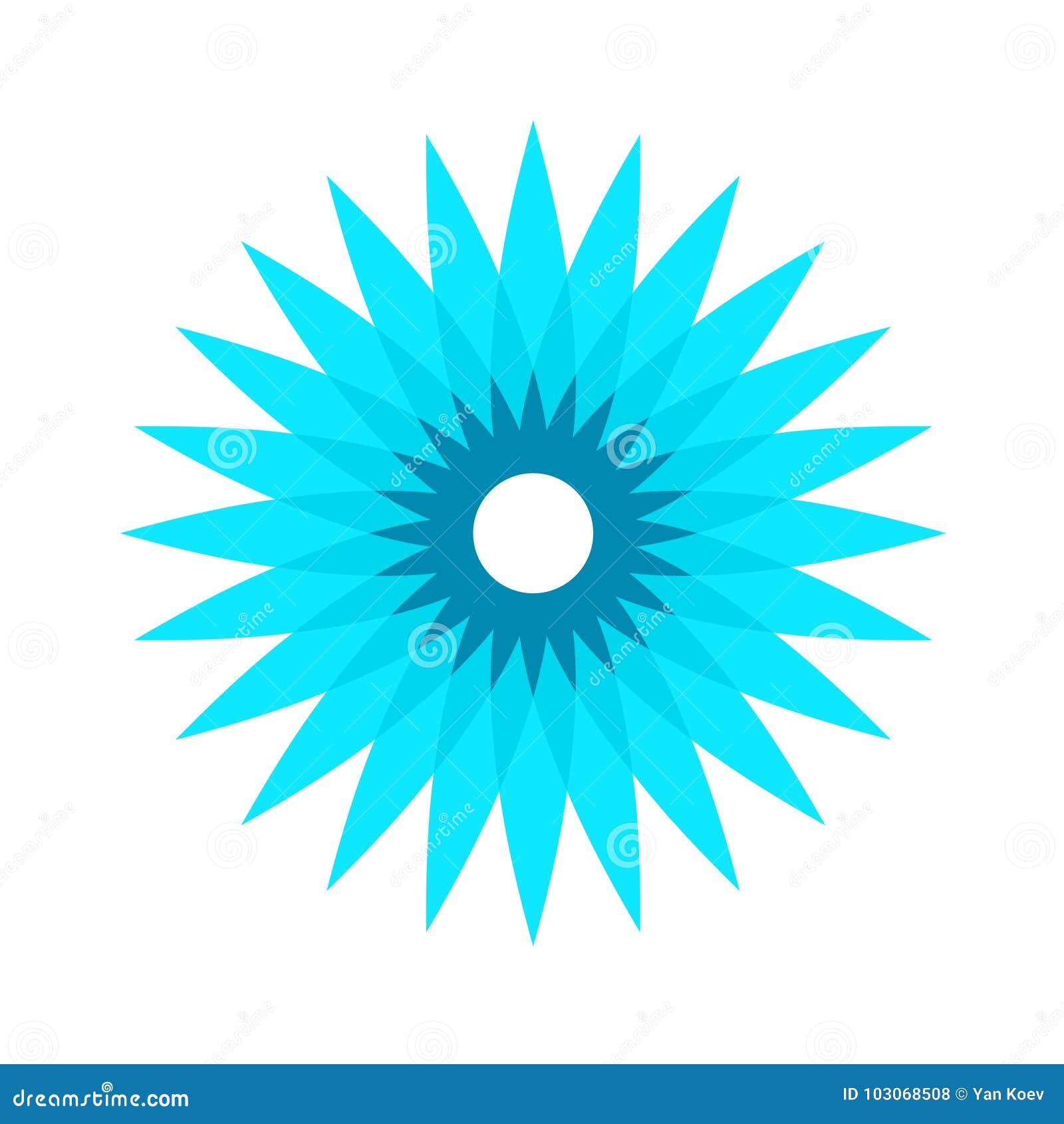 Cornflower stylized logo stock vector. Illustration of flower - 103068508