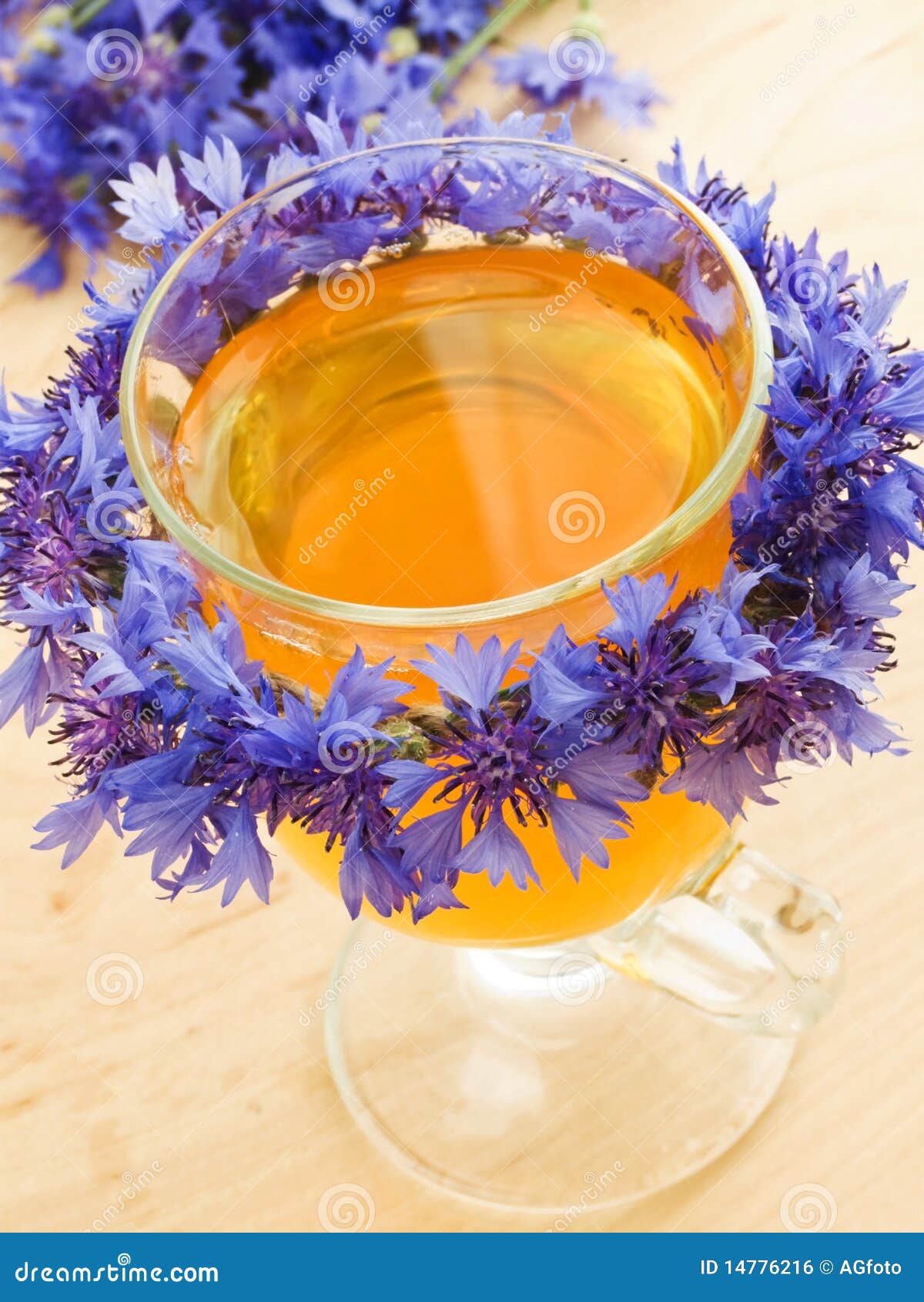 Cornflower tea stock photo. Image of glass, antioxidant - 14776216