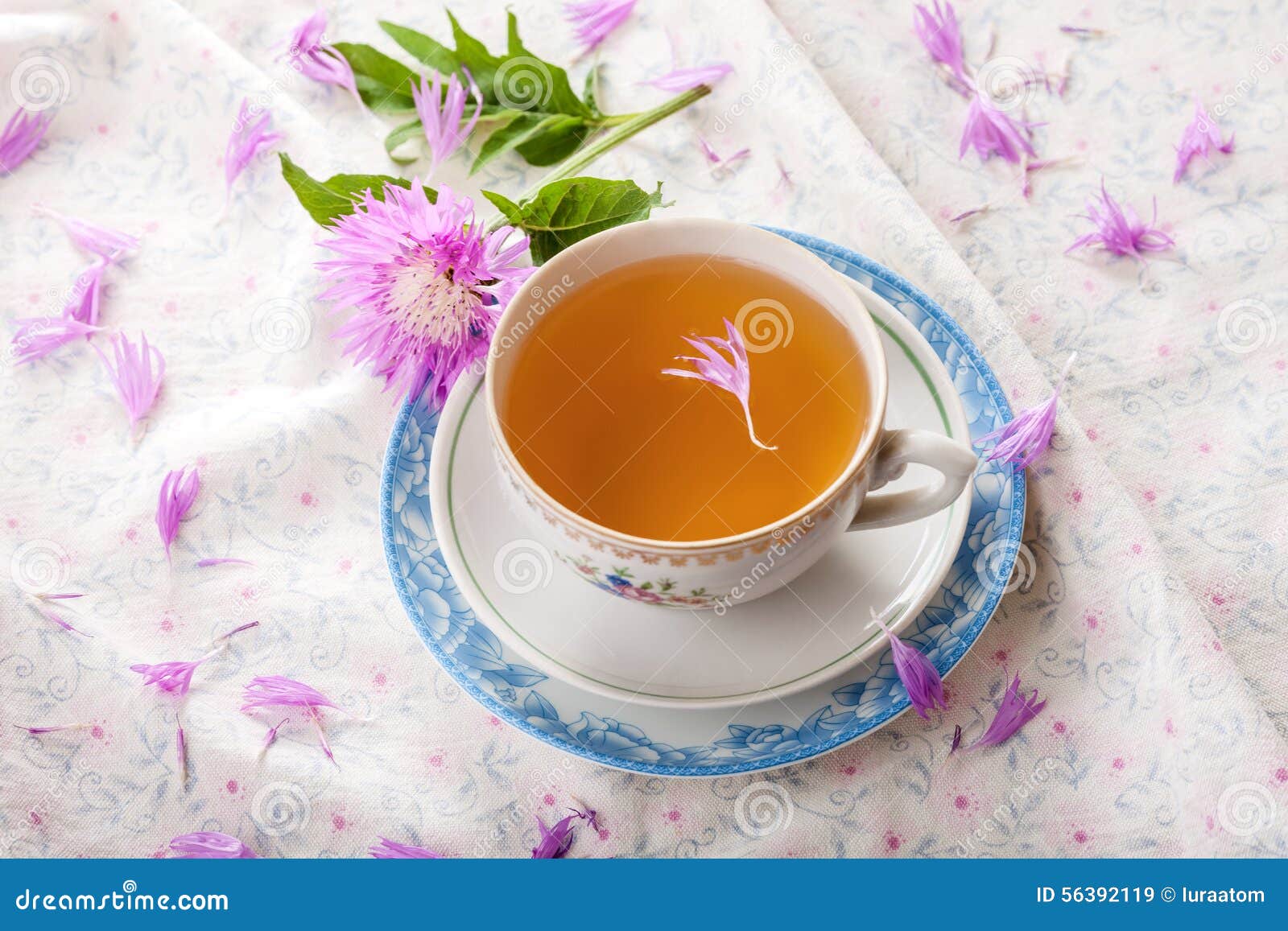 Cornflower Tea with Simple Cornflower Stock Image - Image of food ...