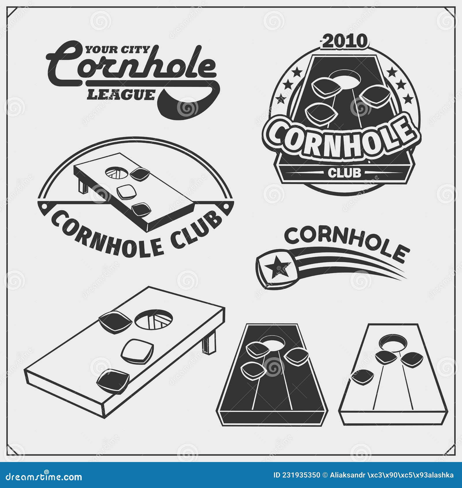 Playing Cornhole Black Background