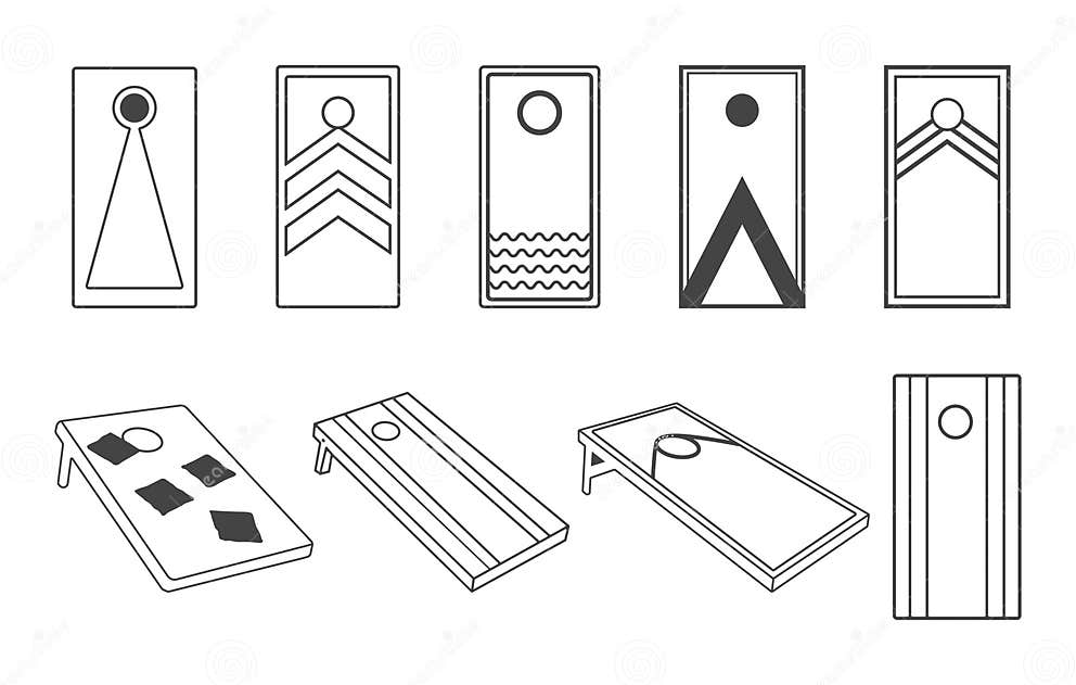 Cornhole Board Outline, Cornhole Outline, Cornhole Board Silhouette ...