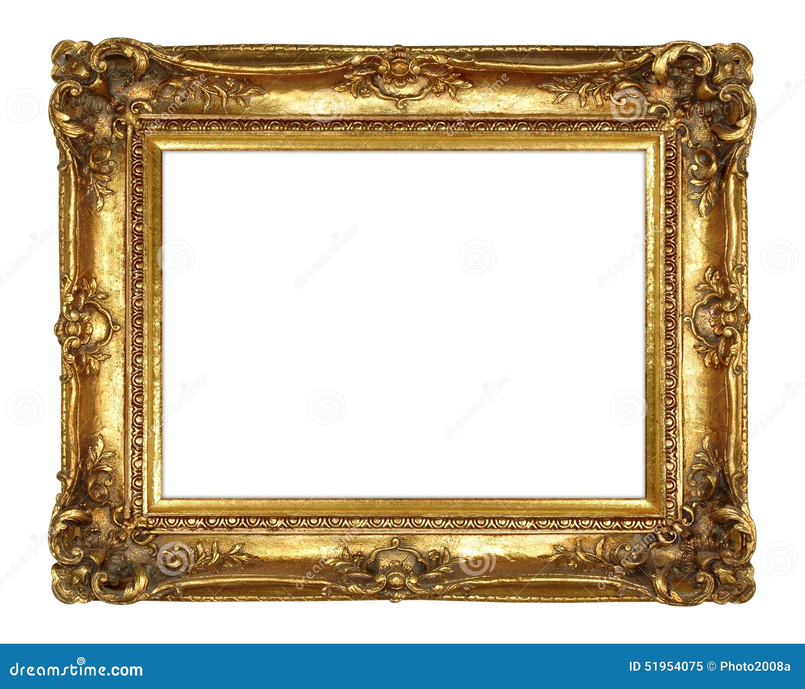 Cornice dell'oro immagine stock. Immagine di contorno - 51954075