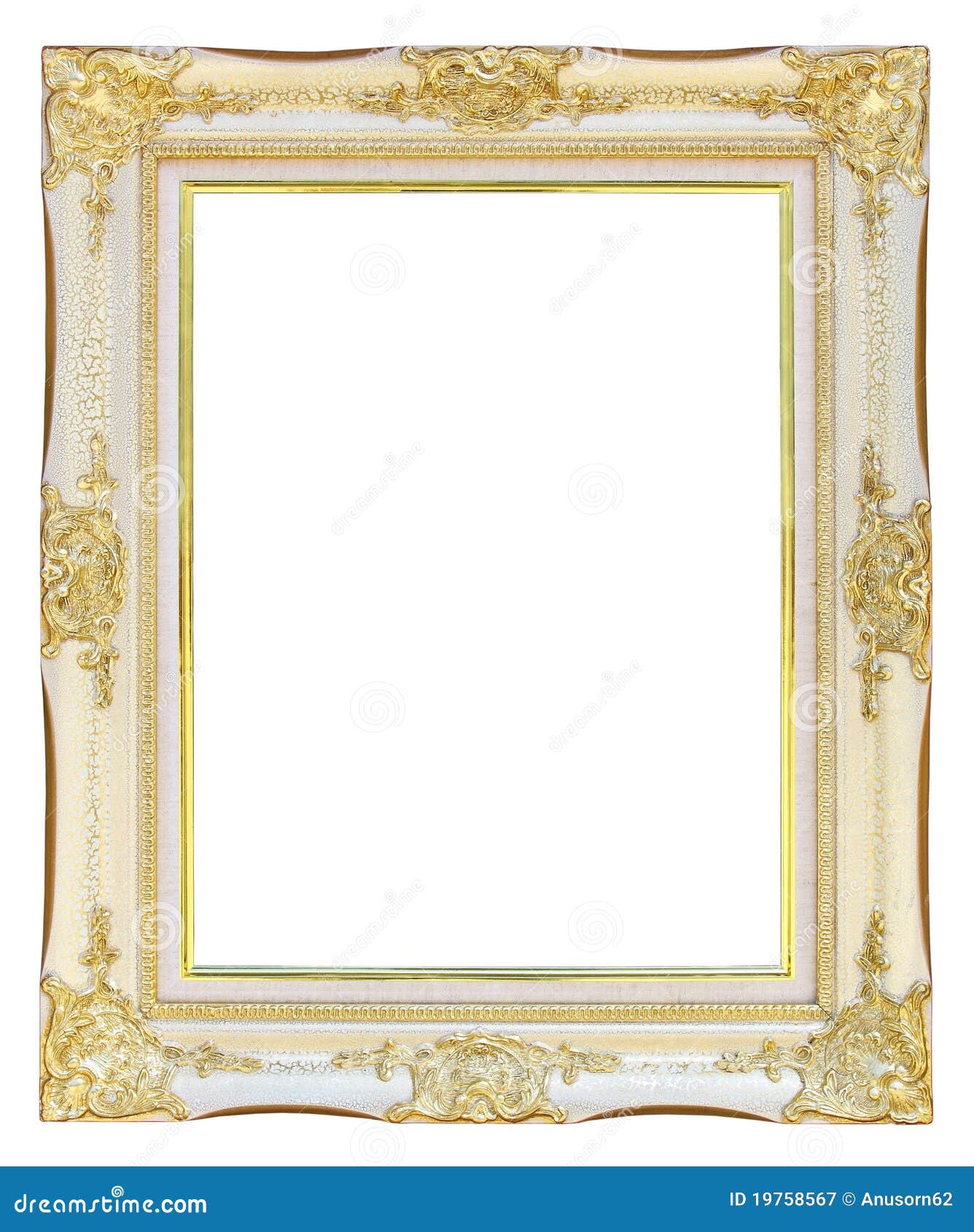 Cornice dell'oro bianco immagine stock. Immagine di domestico - 19758567
