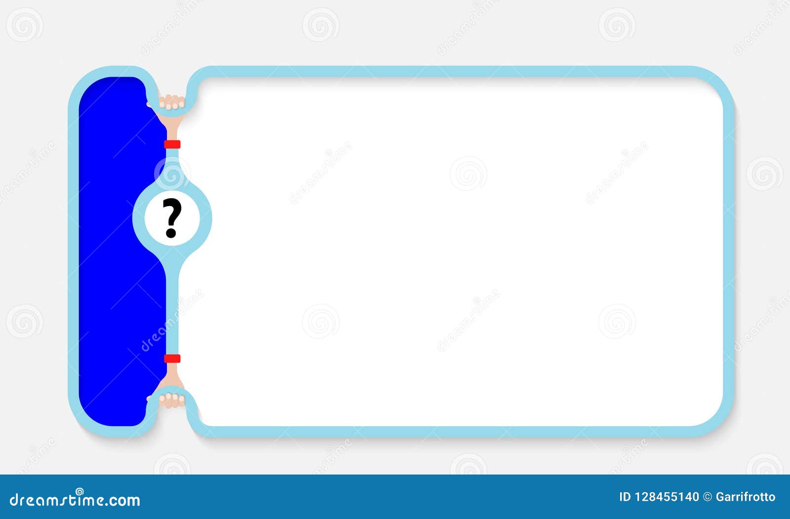 Cornice Di Testo Blu Per Il Vostri Testo E Punto Interrogativo ...