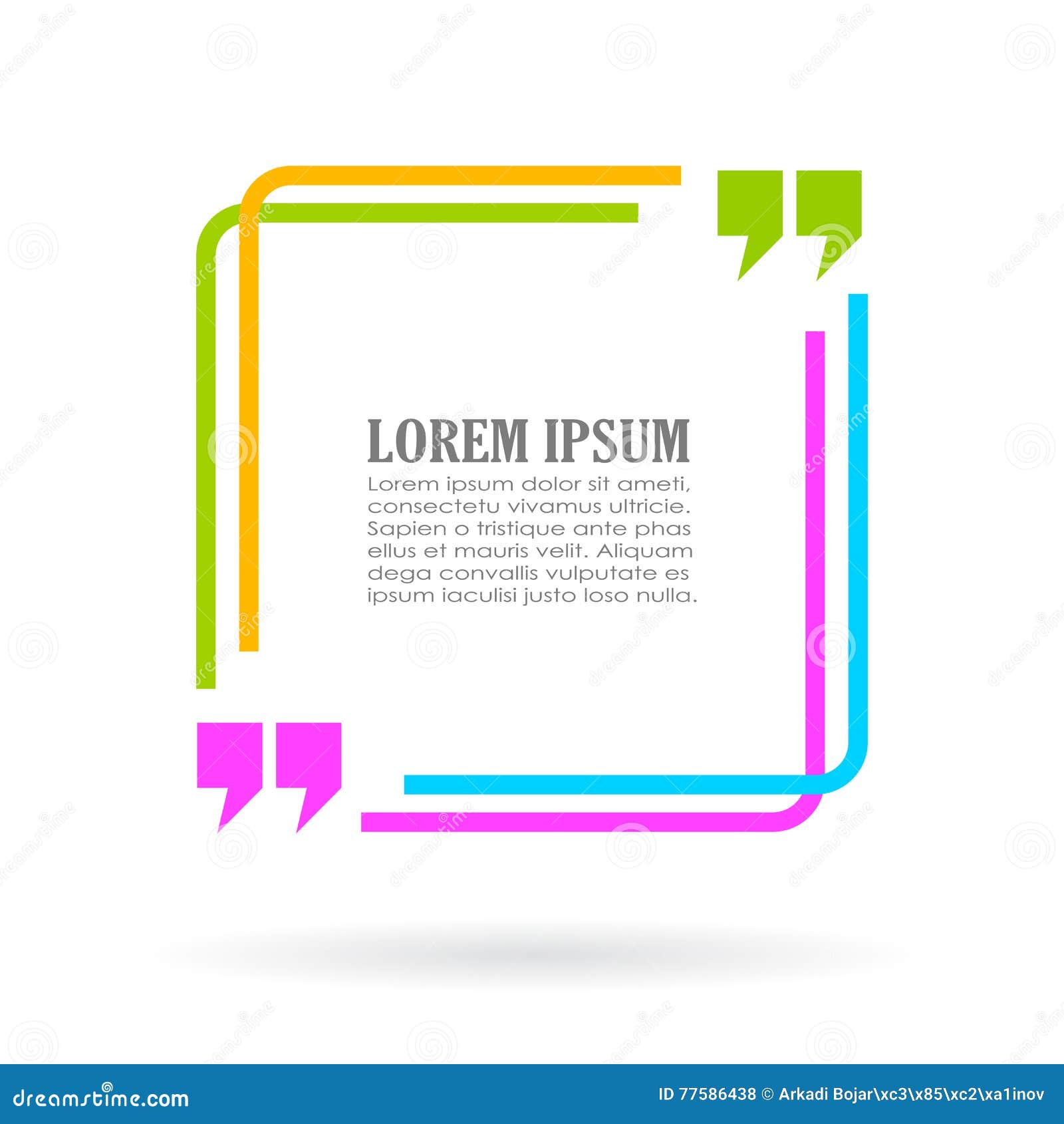 Cornice Di Testo Di Citazione Illustrazione Vettoriale - Illustrazione ...