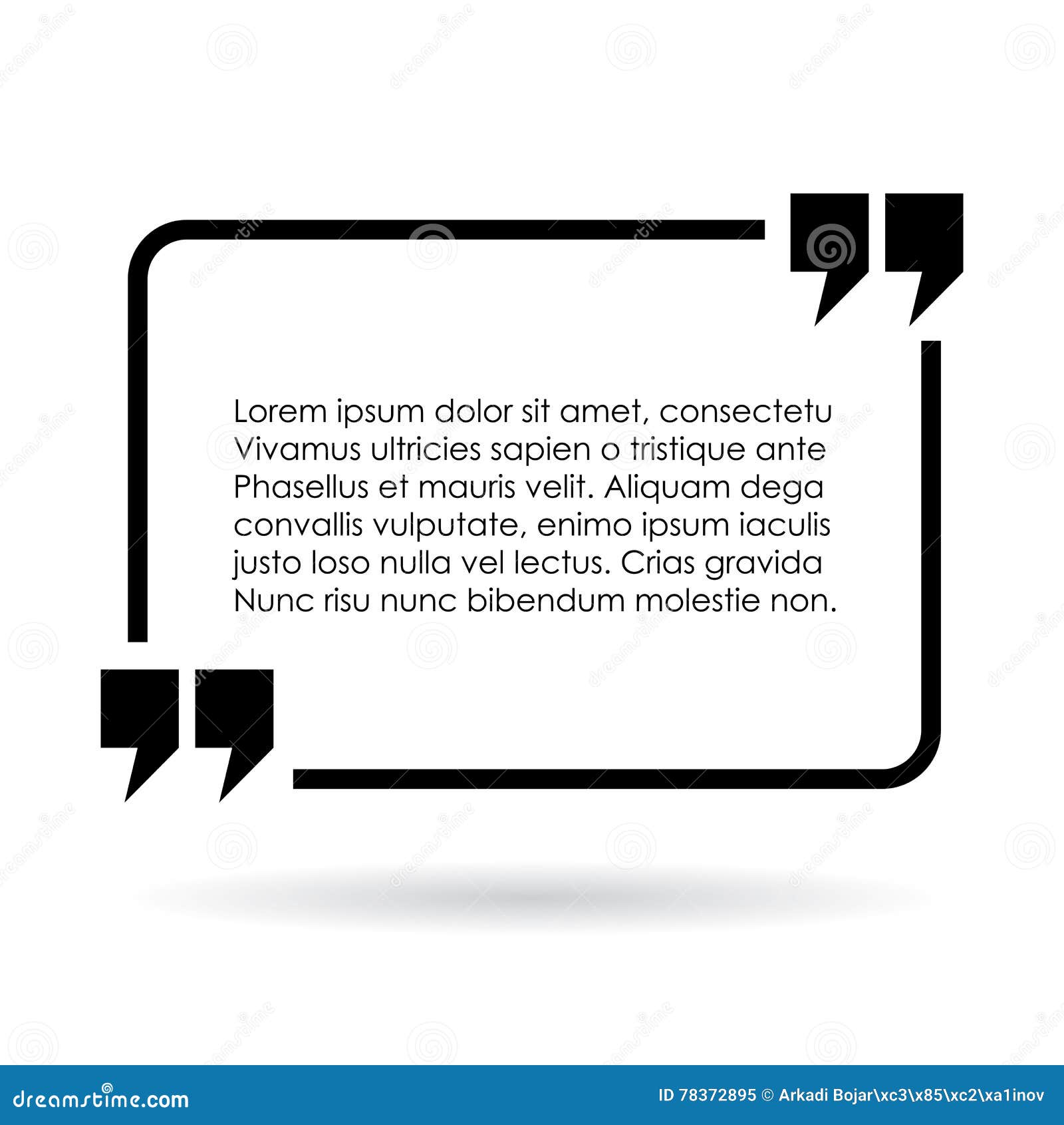 Cornice Di Testo Rettangolare Di Citazione Illustrazione Vettoriale ...